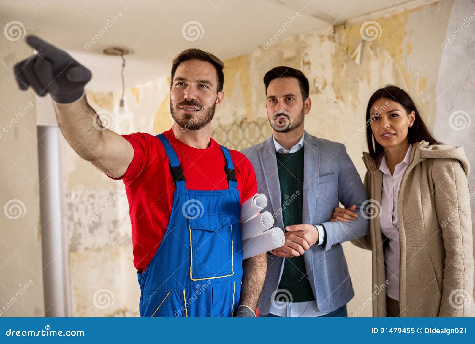 Consultation with Builder Handyman Stock Image - Image of business ...