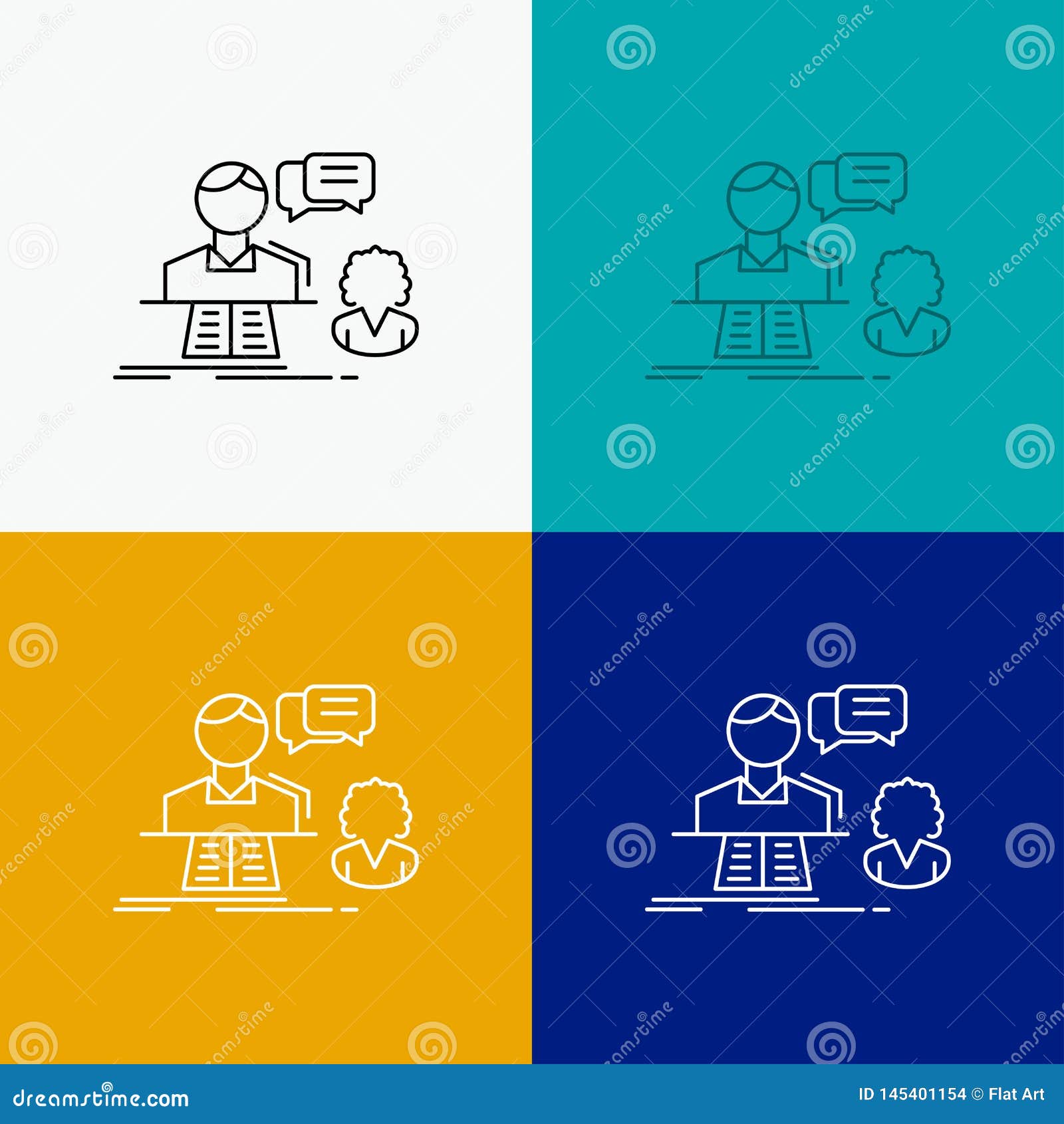 Consultation, Chat, Answer, Contact, Support Icon Over Various ...