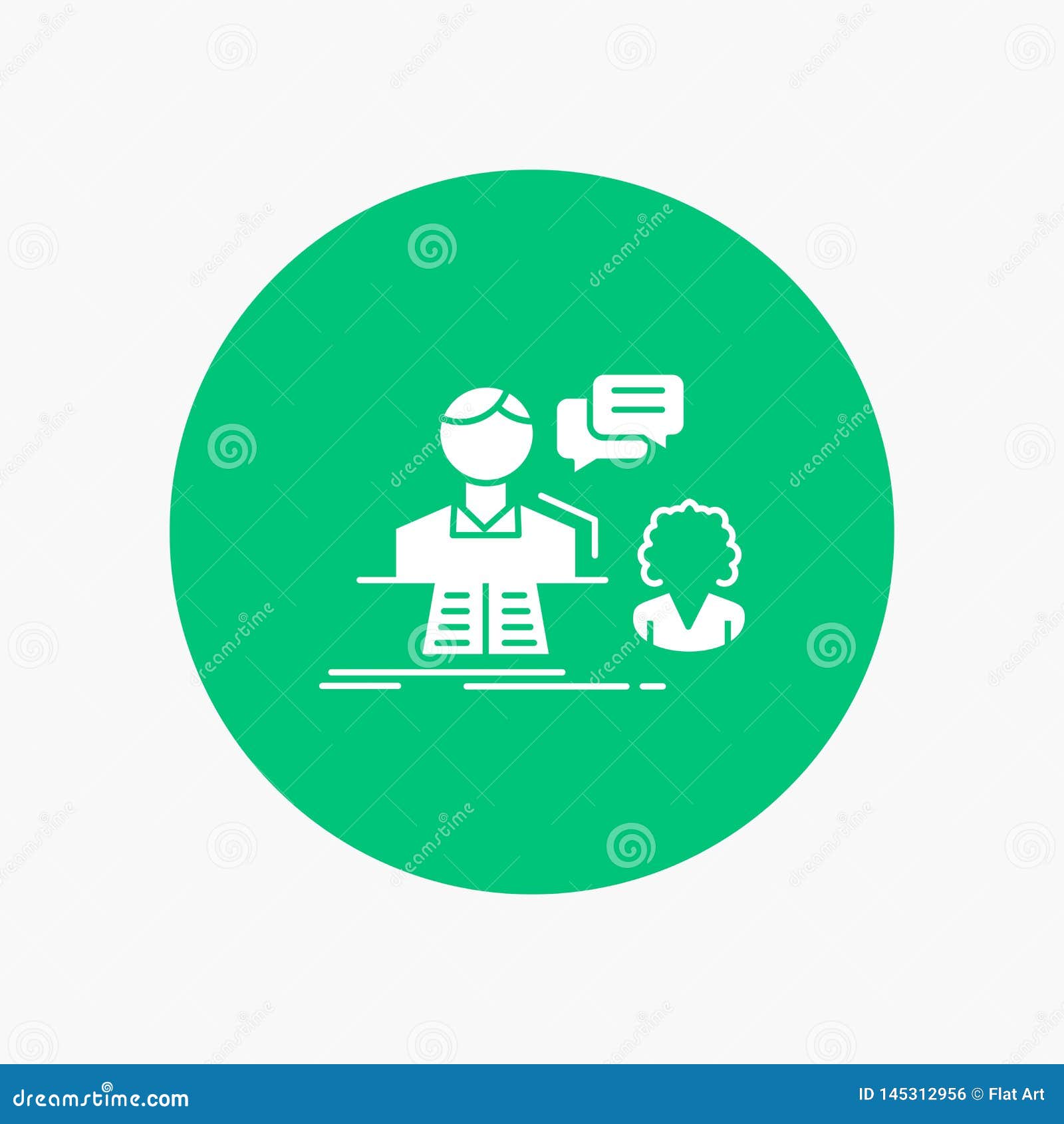 Consultation, Chat, Answer, Contact, Support White Glyph Icon in Circle ...