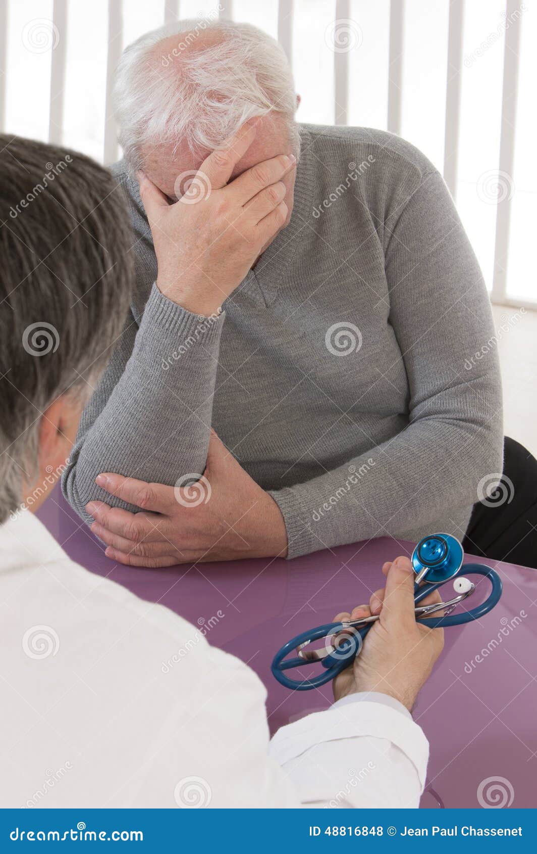 Consultation with a Depressed Senior Man Stock Photo - Image of ... Consultation with a Depressed Senior Man Stock Photo - Image of ...