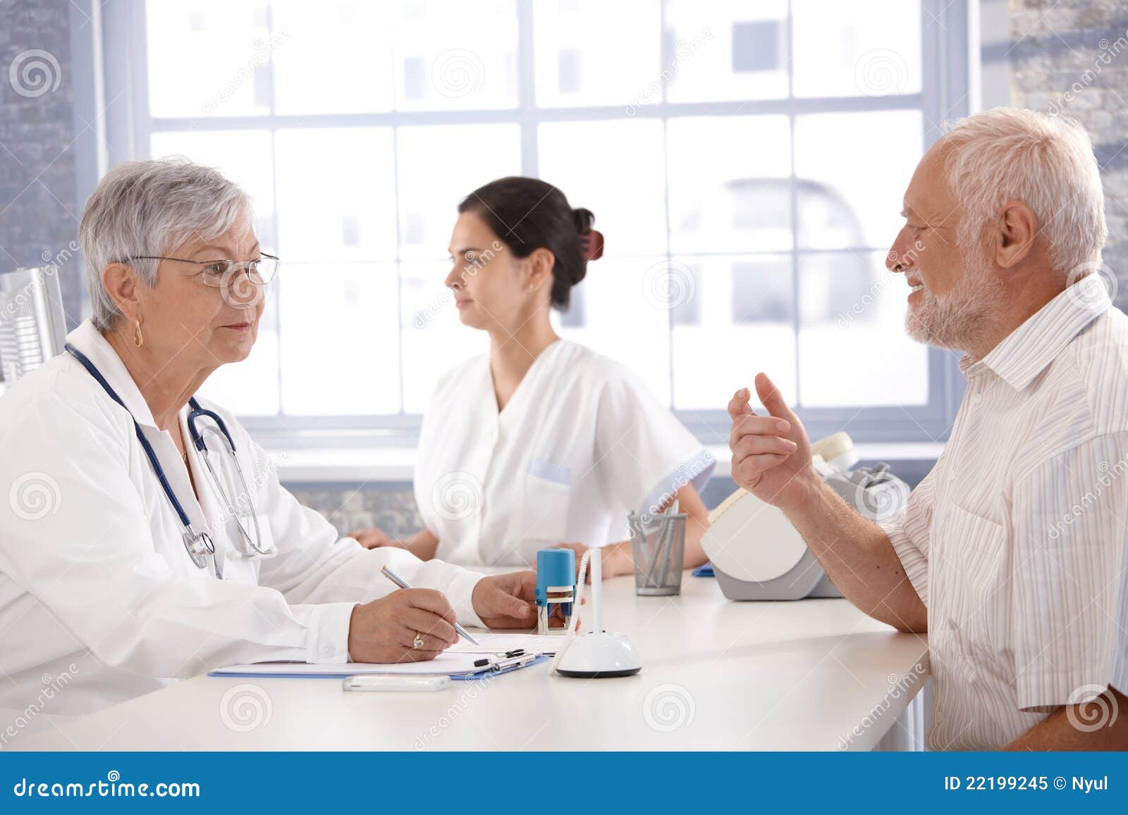 Consultation at Doctor S Room Stock Image - Image of female, healing ...