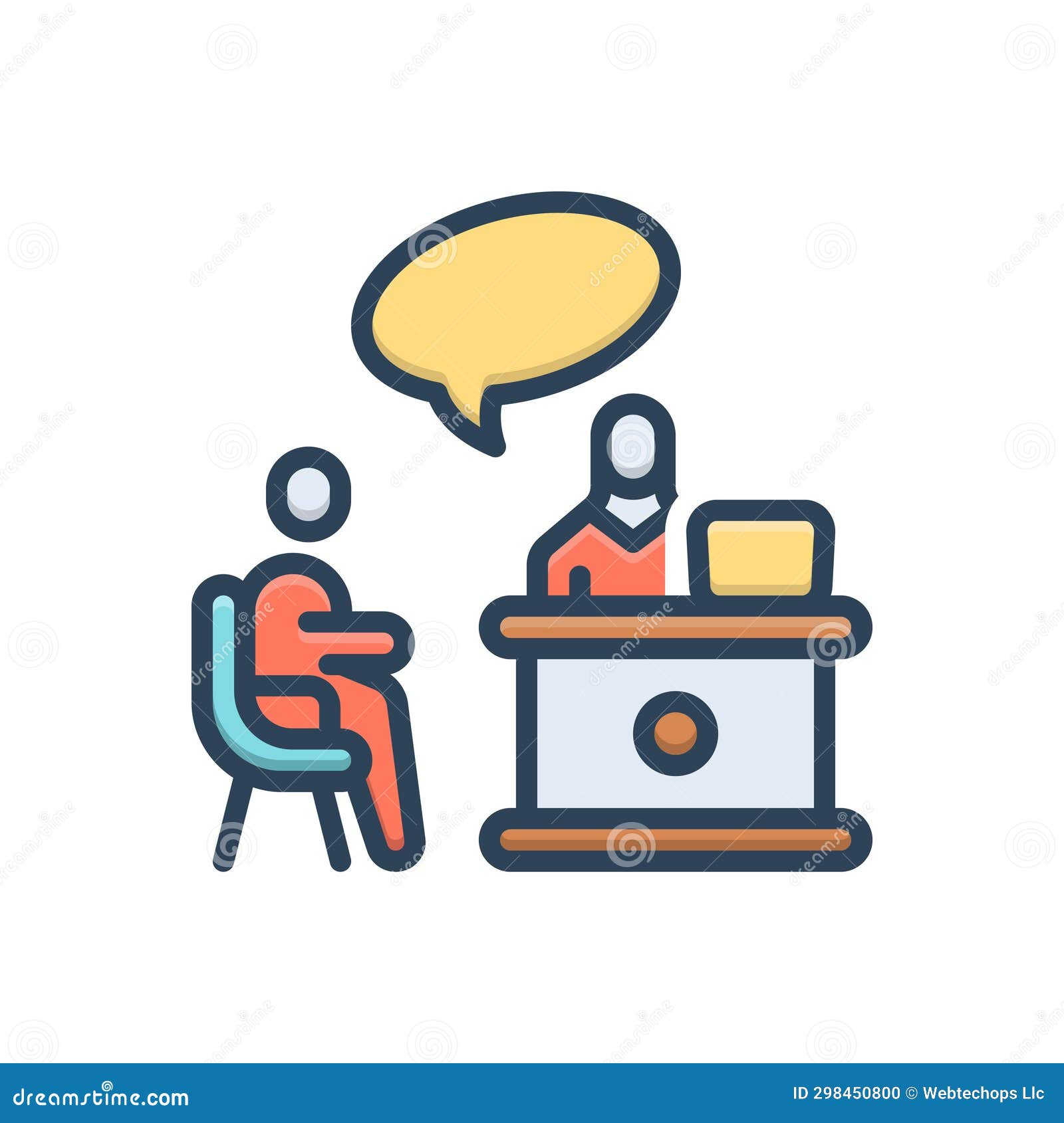 Color Illustration Icon for Consultation, Advice and Instruction Stock ...