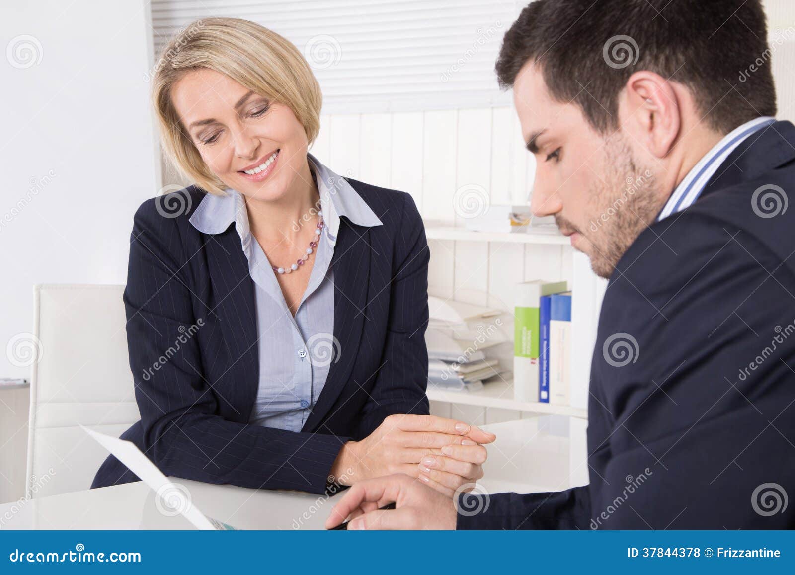 Consultation at Office between Consultant and Customer. Stock Photo ...