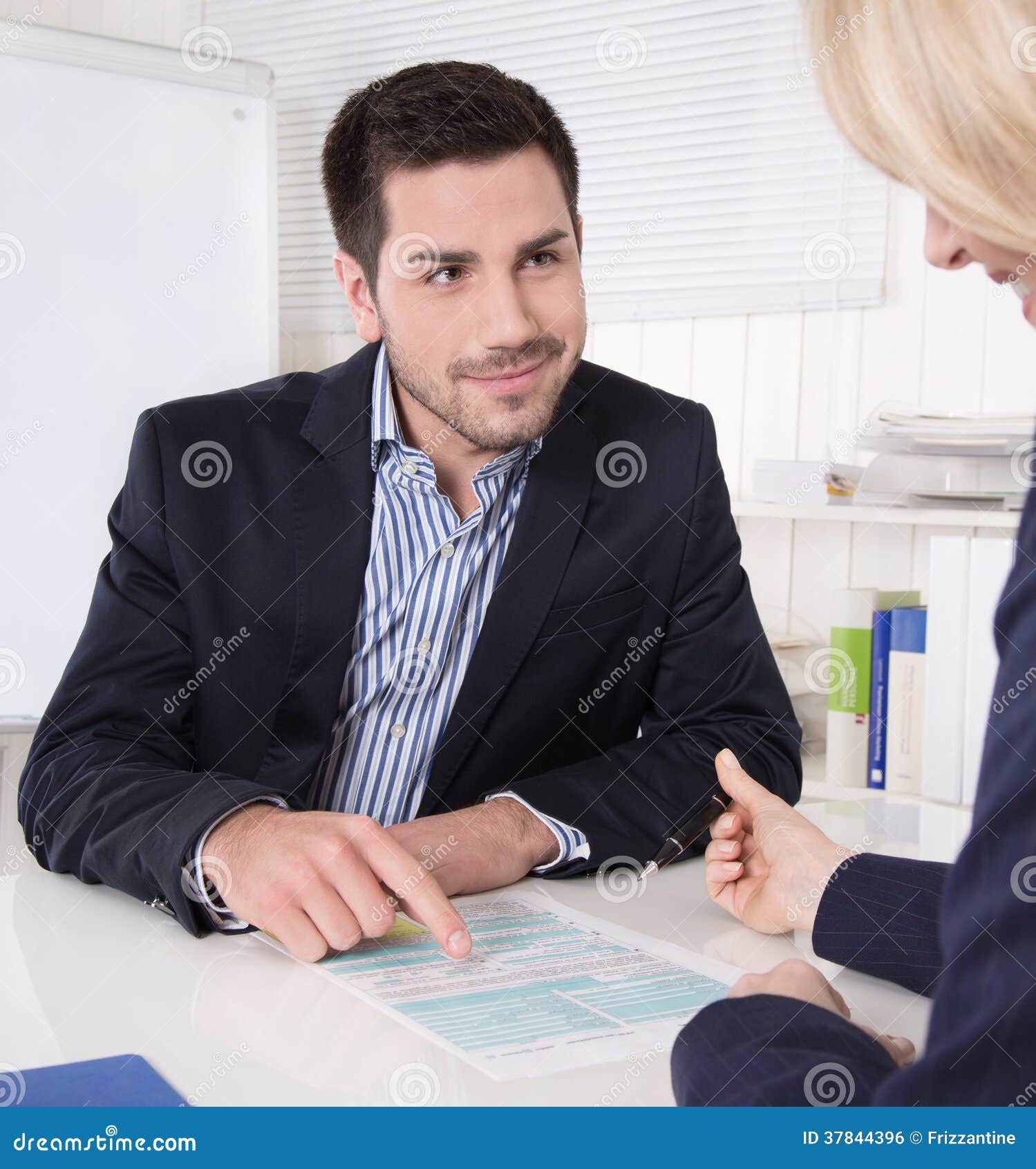 Consultation at Office between Consultant and Customer. Stock Photo ...