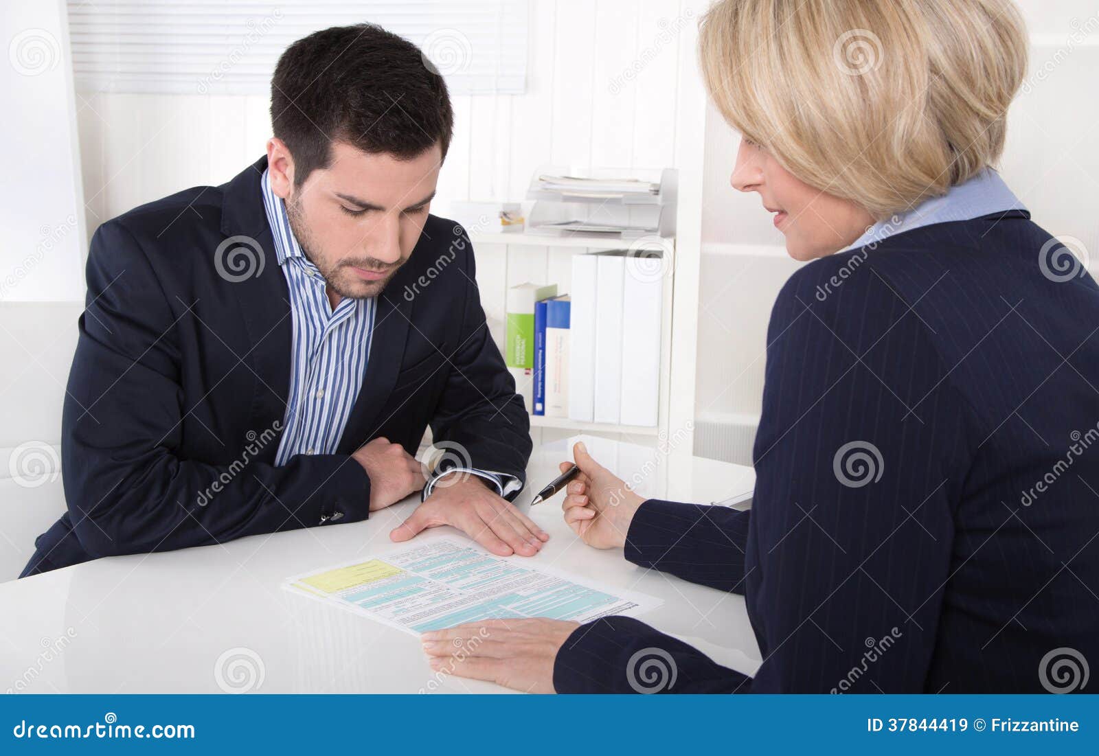 Consultation at Office between Consultant and Customer. Stock Image ...