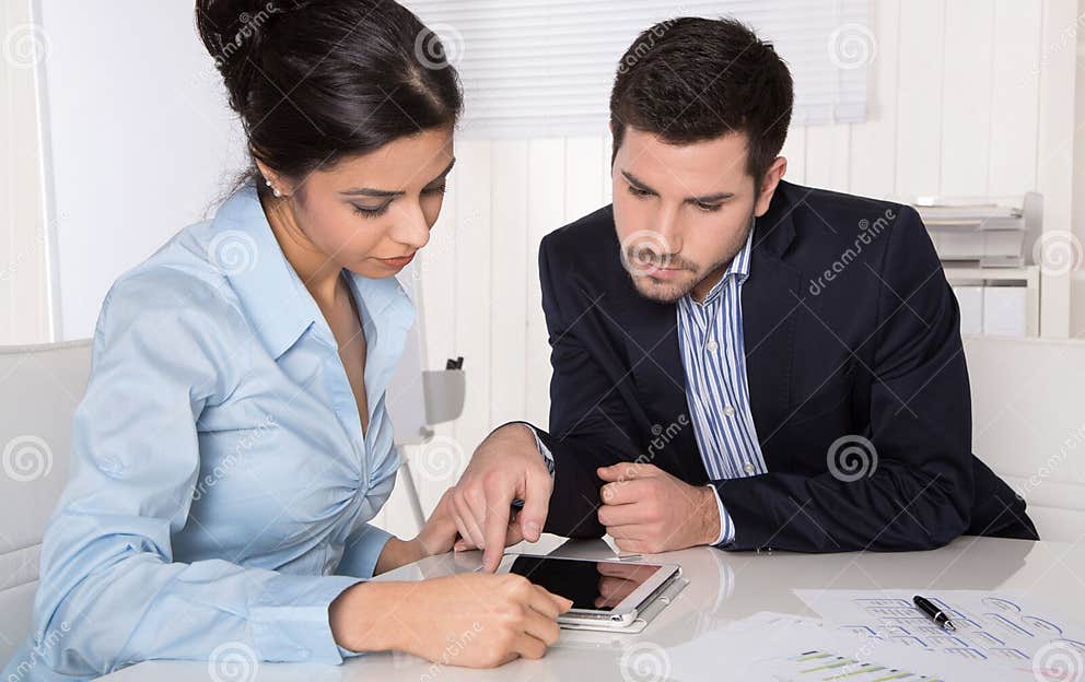 Consultation at Office with Customer and Consultant. Stock Image ...