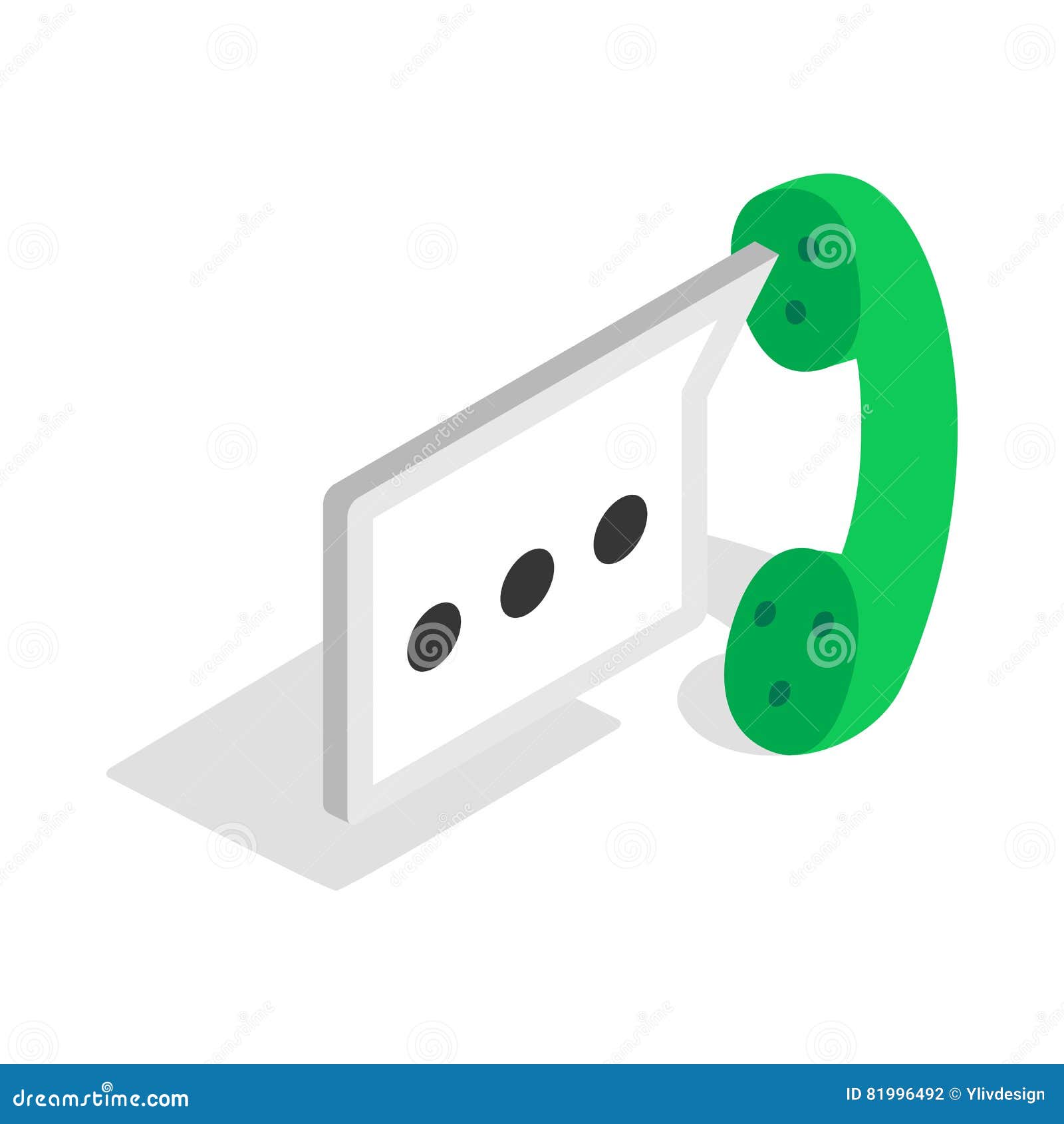 Consultation by Phone Icon, Isometric 3d Style Stock Vector ...