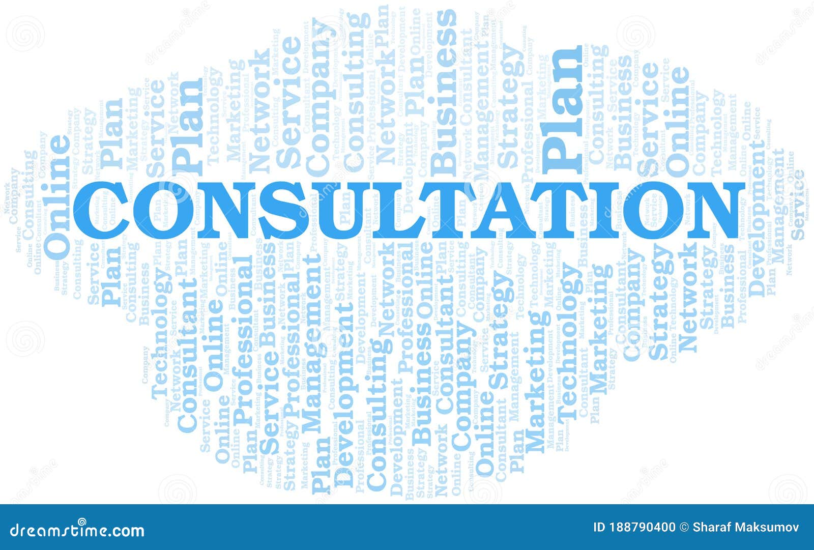 Consultation Typography Vector Word Cloud. Stock Vector - Illustration ...