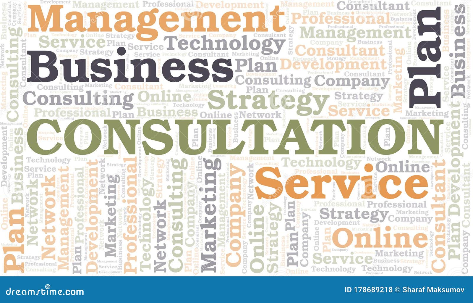 Consultation Typography Vector Word Cloud. Stock Illustration ...