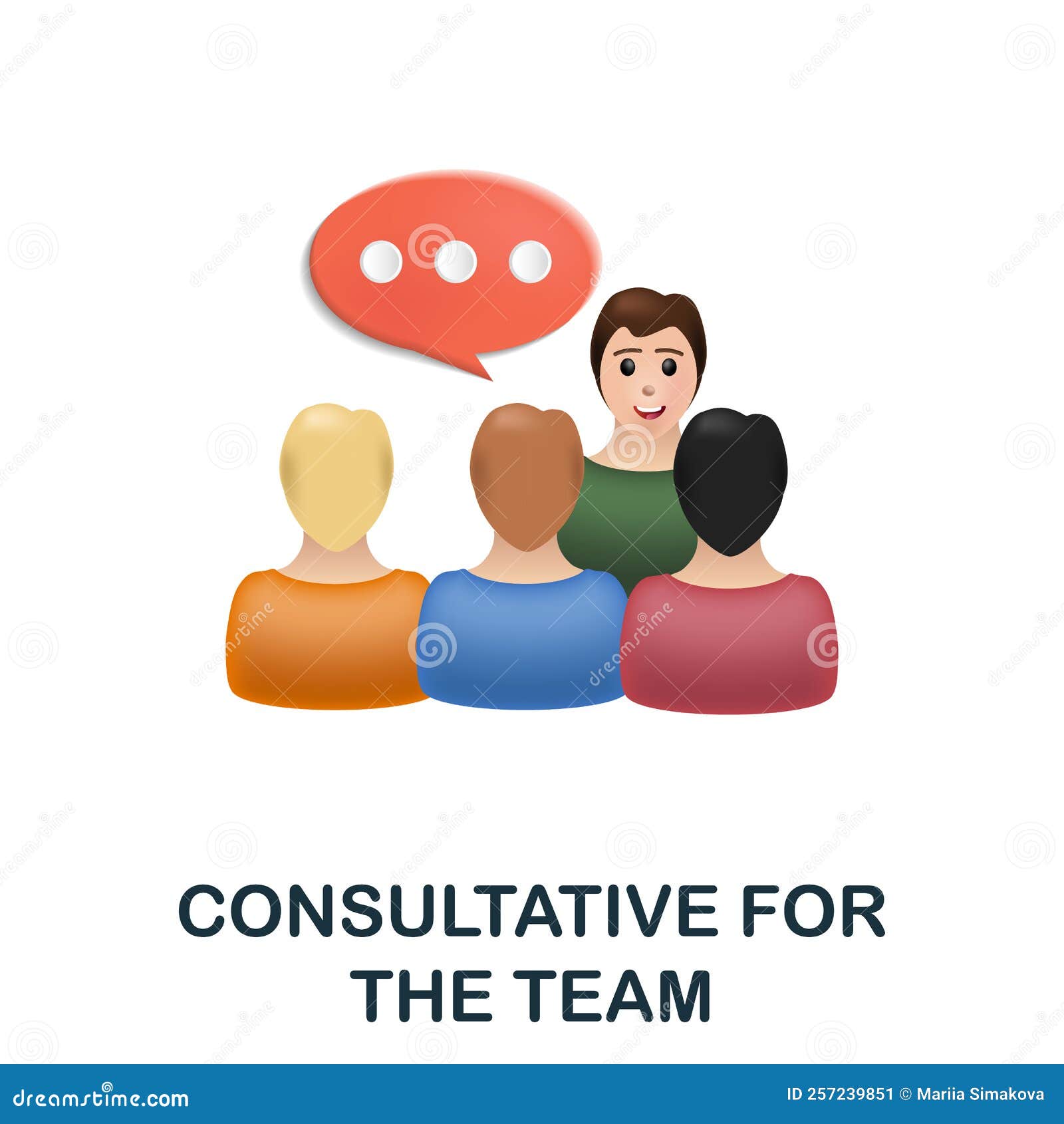 Consultative for the Team Icon. 3d Illustration from Corporate ...