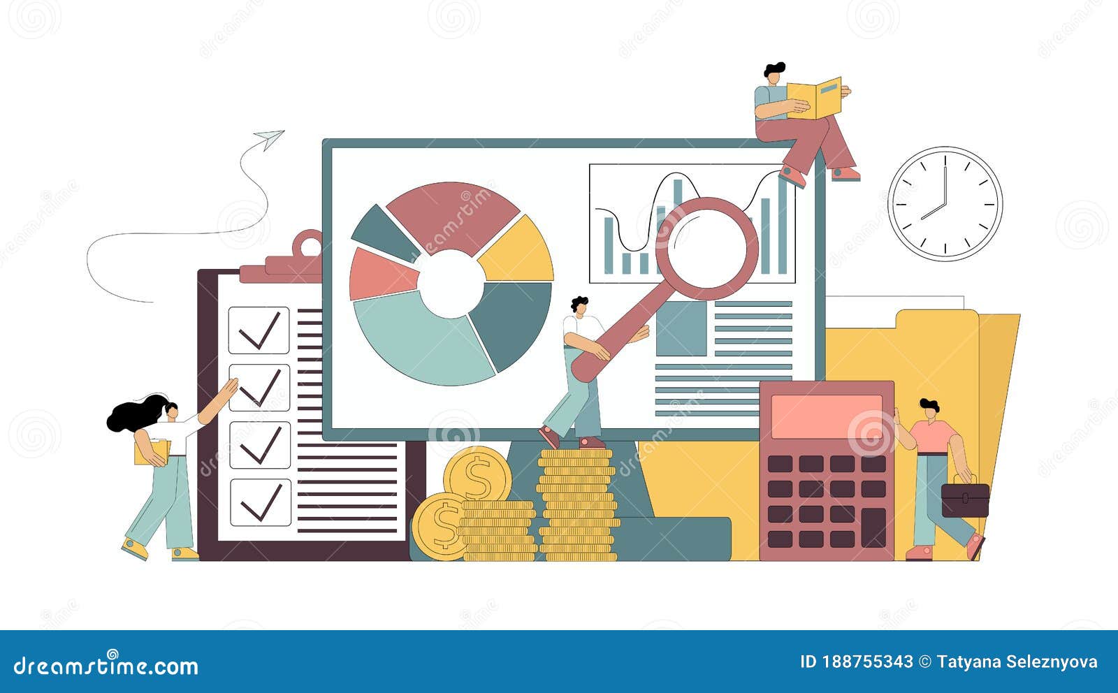 Consulting Auditor Auditing Financial Report Data Of Company Balance ...
