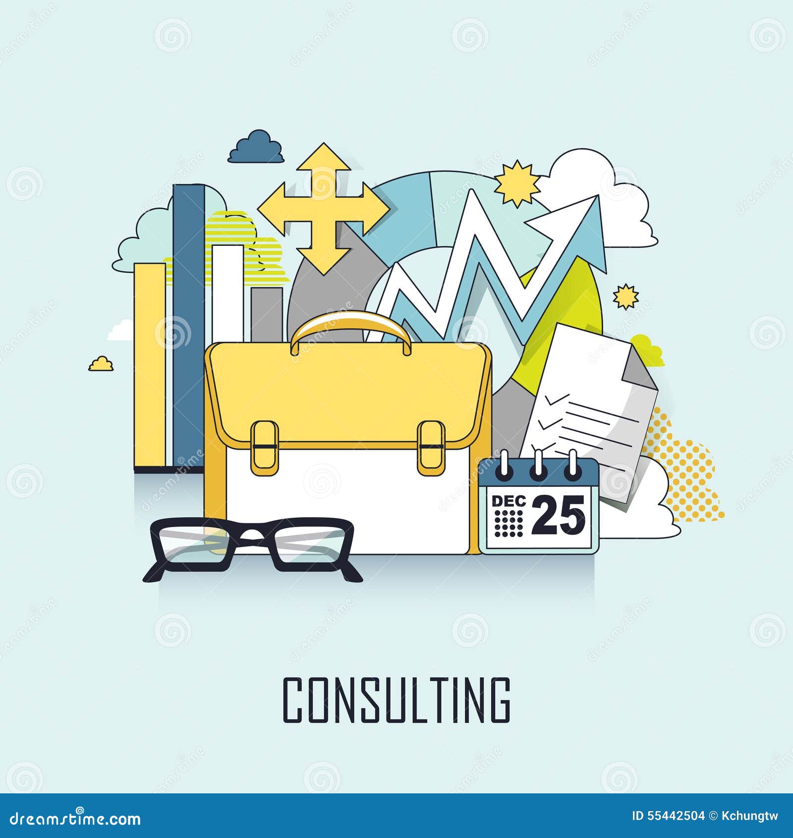 Consulting concept stock vector. Illustration of office - 55442504