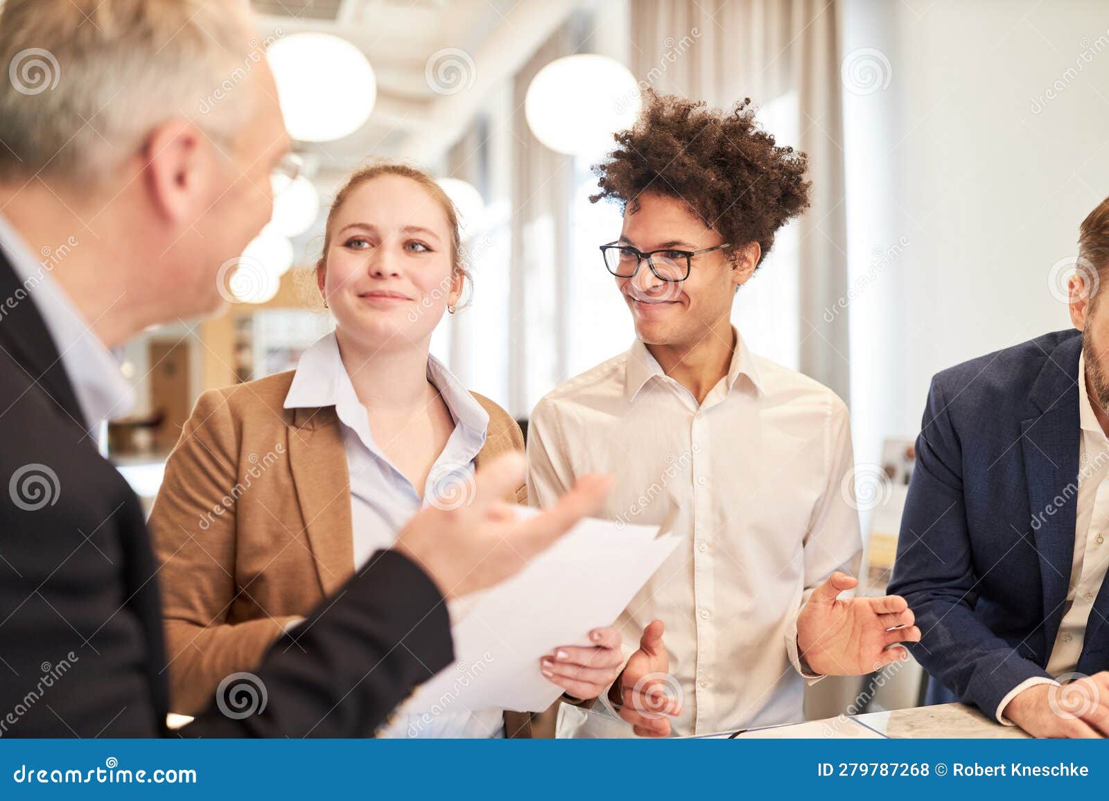 Consulting Consultant Presents a Project Idea Stock Photo - Image of ...