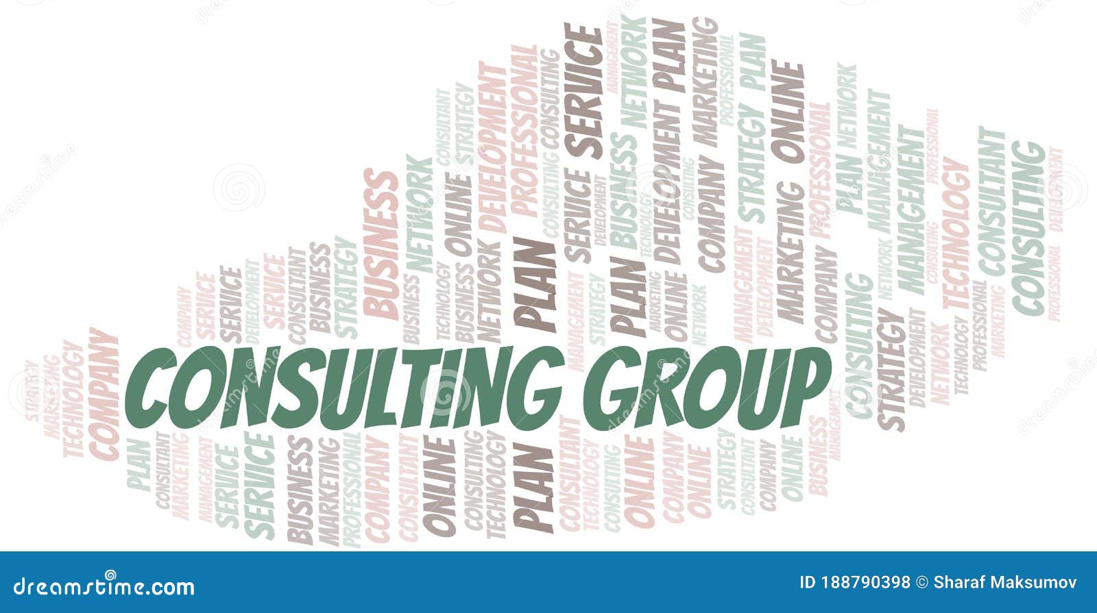 Consulting Group Typography Vector Word Cloud. Stock Vector ...
