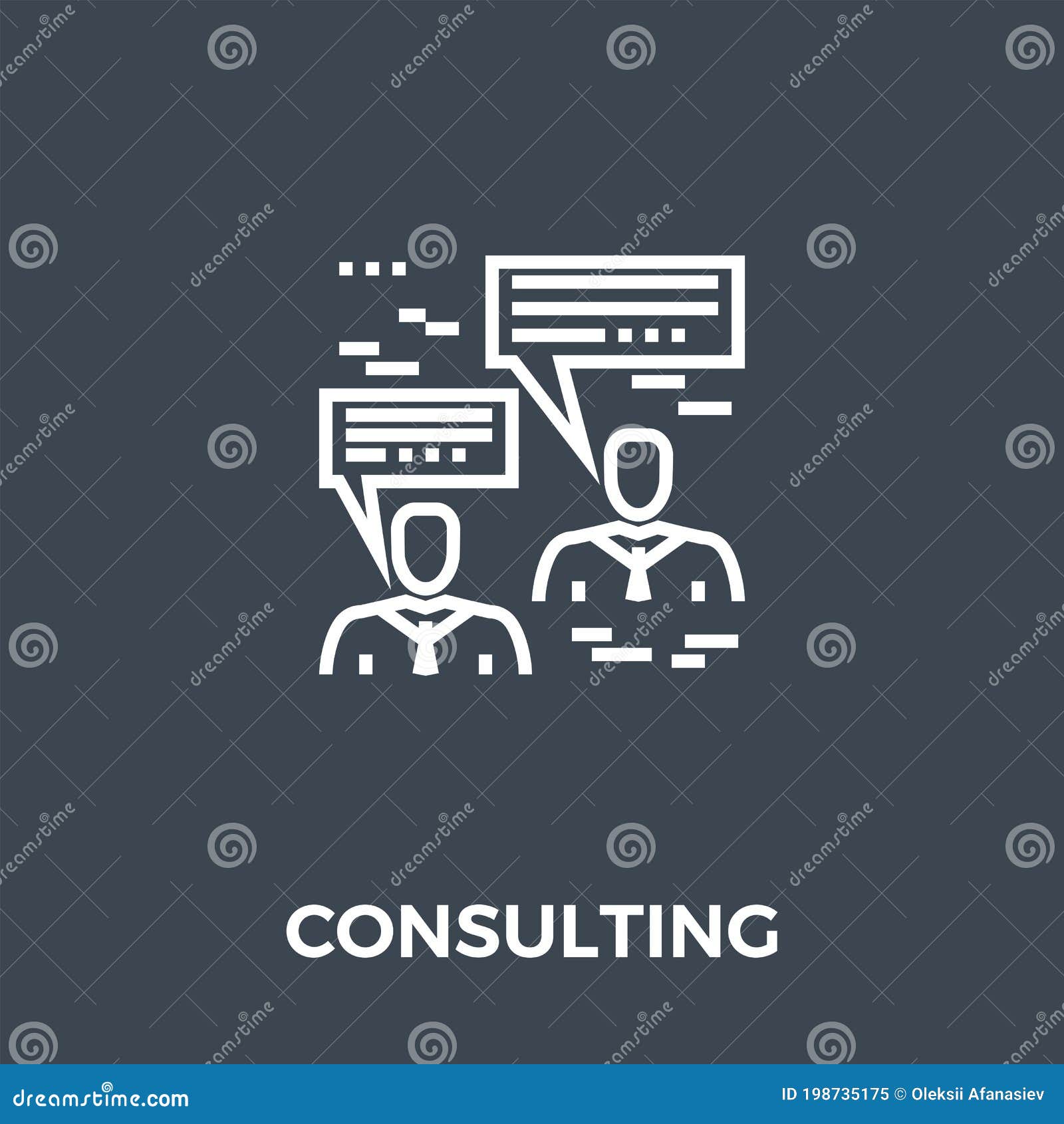 Consulting Icon Vector stock vector. Illustration of answer - 198735175