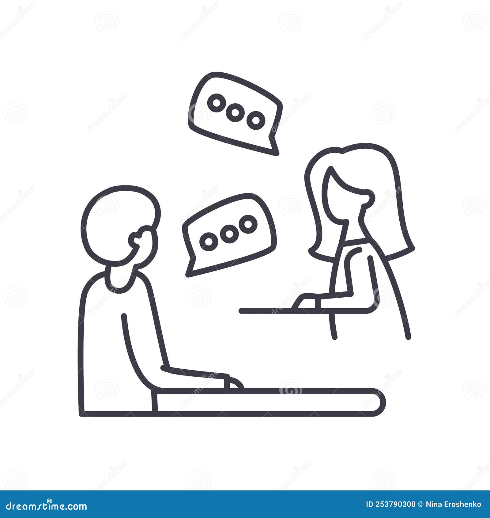 Consulting Line Icon, Outline Symbol, Vector Illustration, Concept Sign ... Consulting Line Icon, Outline Symbol, Vector Illustration, Concept Sign ...