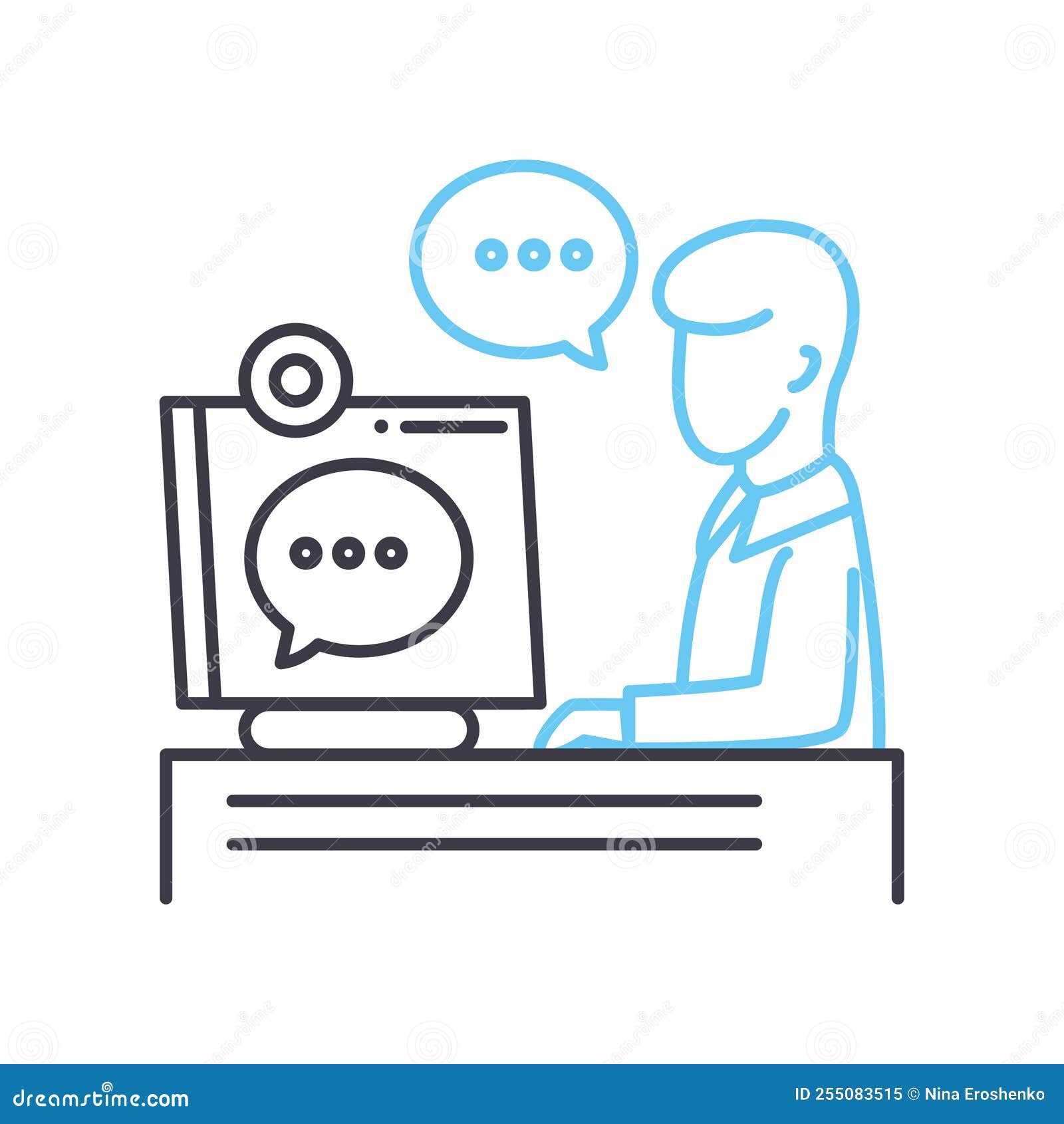 Consulting Line Icon, Outline Symbol, Vector Illustration, Concept Sign ... Consulting Line Icon, Outline Symbol, Vector Illustration, Concept Sign ...