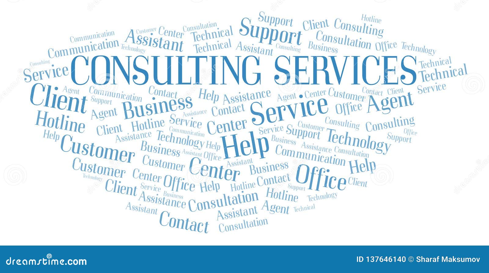 Consulting Services Word Cloud Stock Illustration - Illustration of ...