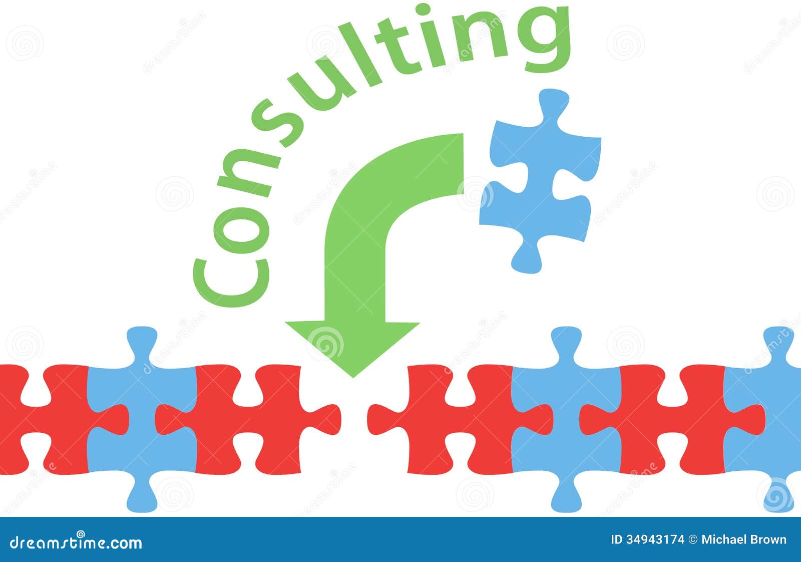 Consulting Solution Puzzle Help Answer Stock Vector - Illustration of ...