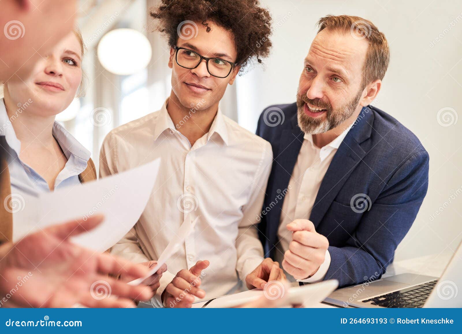 Consulting Team and Start-up People Discuss Project Stock Image - Image ...