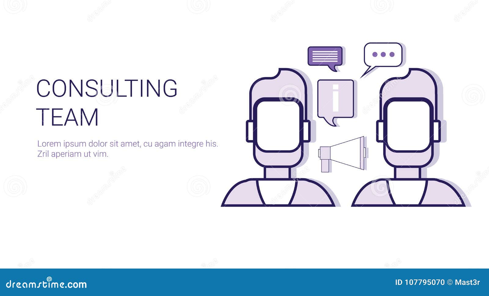 Consulting Team Technical Support Service Business Concept Web Banner ...