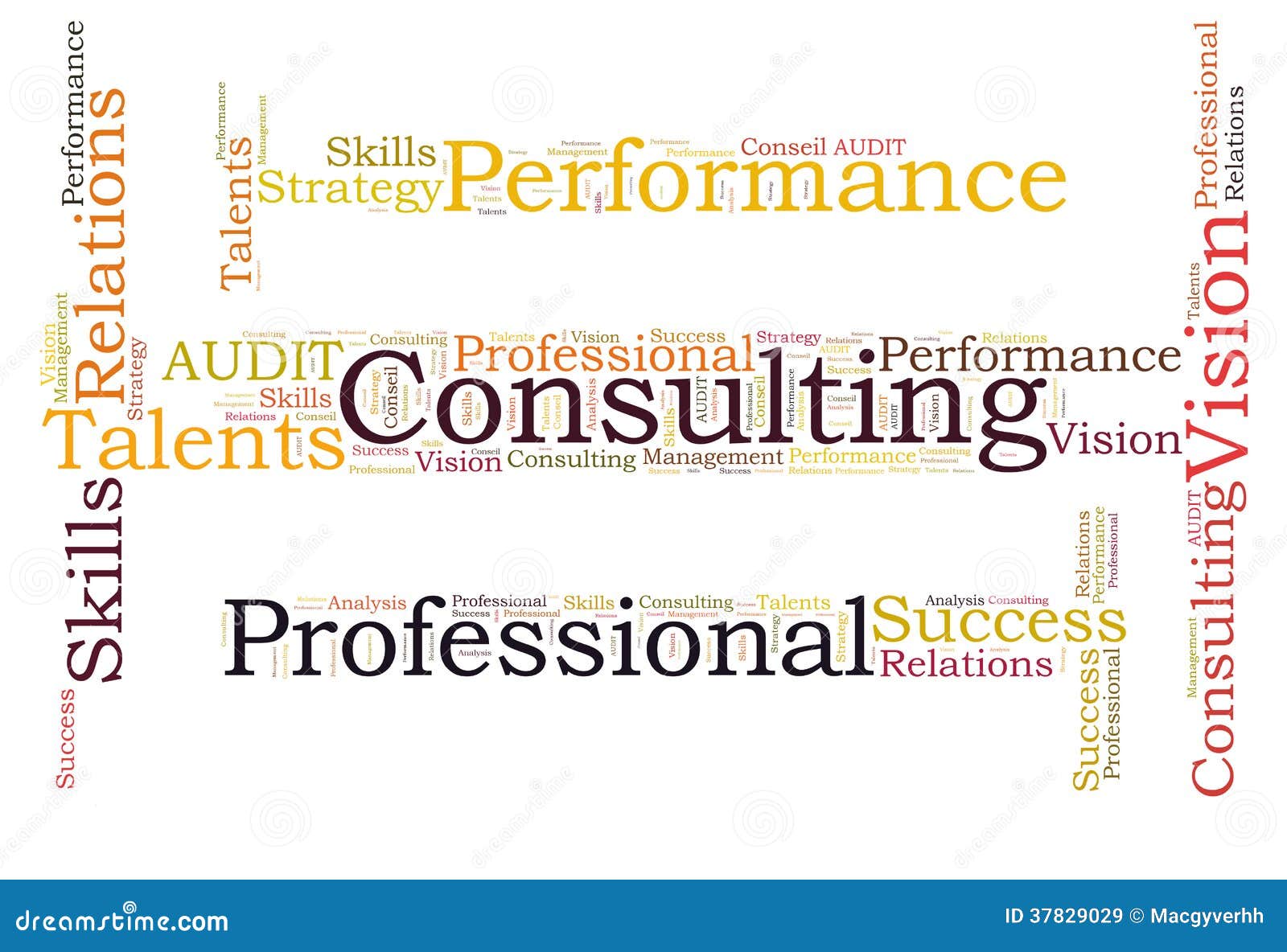 Consulting word cloud stock illustration. Illustration of professional ...