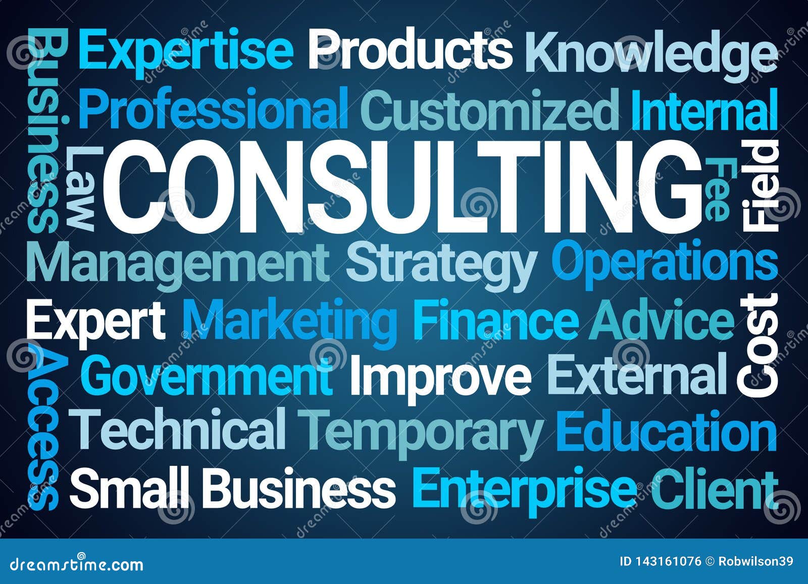 Consulting Word Cloud stock illustration. Illustration of customized ...