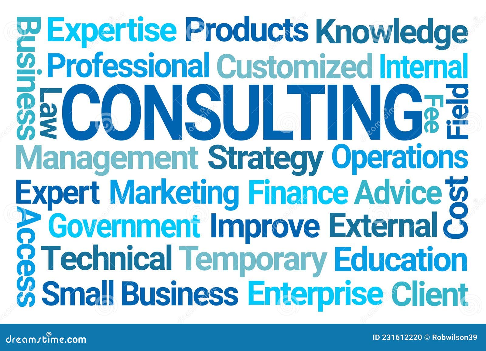 Consulting Word Cloud stock illustration. Illustration of field - 231612220