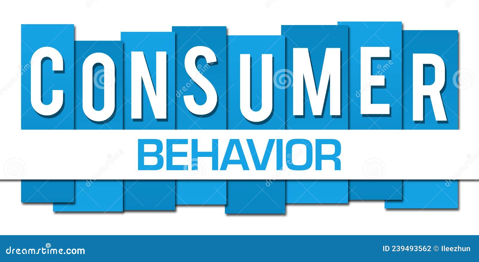 Consumer Behavior Blue Professional Horizontal Stock Illustration ...