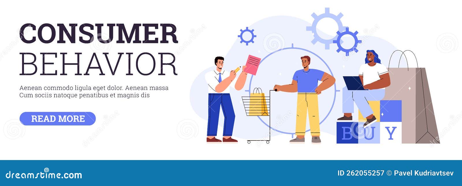 Consumer Behavior and Customers Habits Analysis, Flat Vector ...