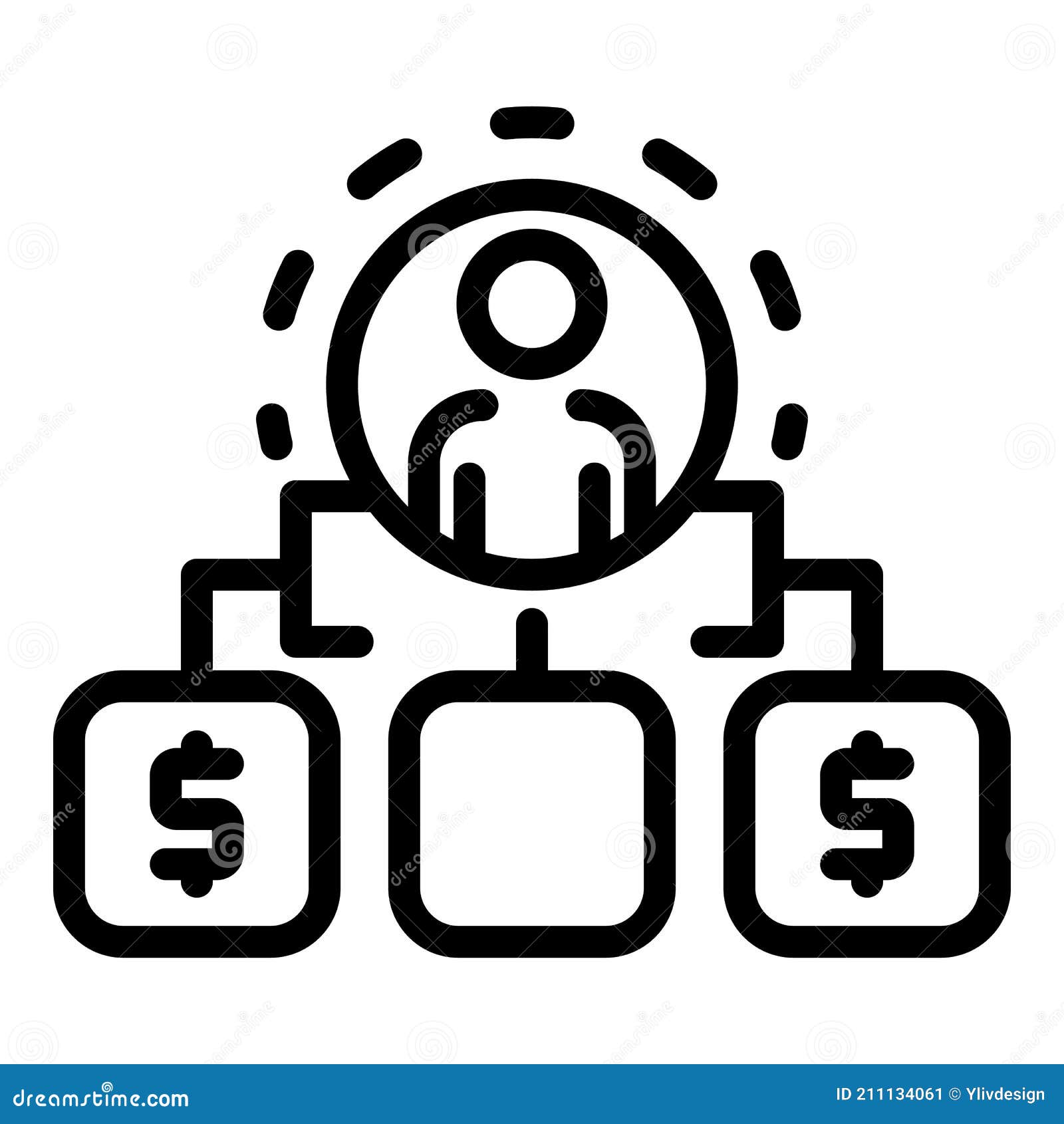 Consumer Behavior Icon, Outline Style Stock Vector - Illustration of ...
