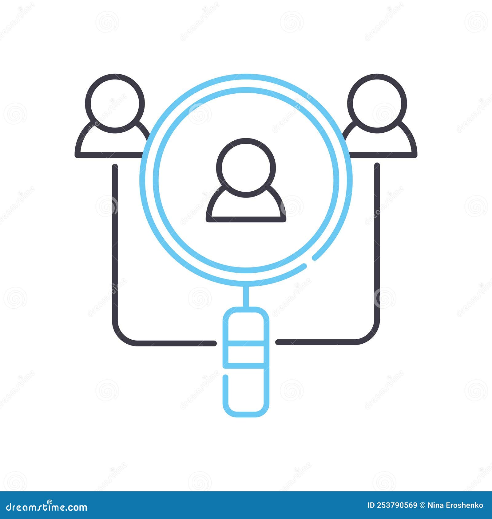 Consumer Behavior Line Icon, Outline Symbol, Vector Illustration ...