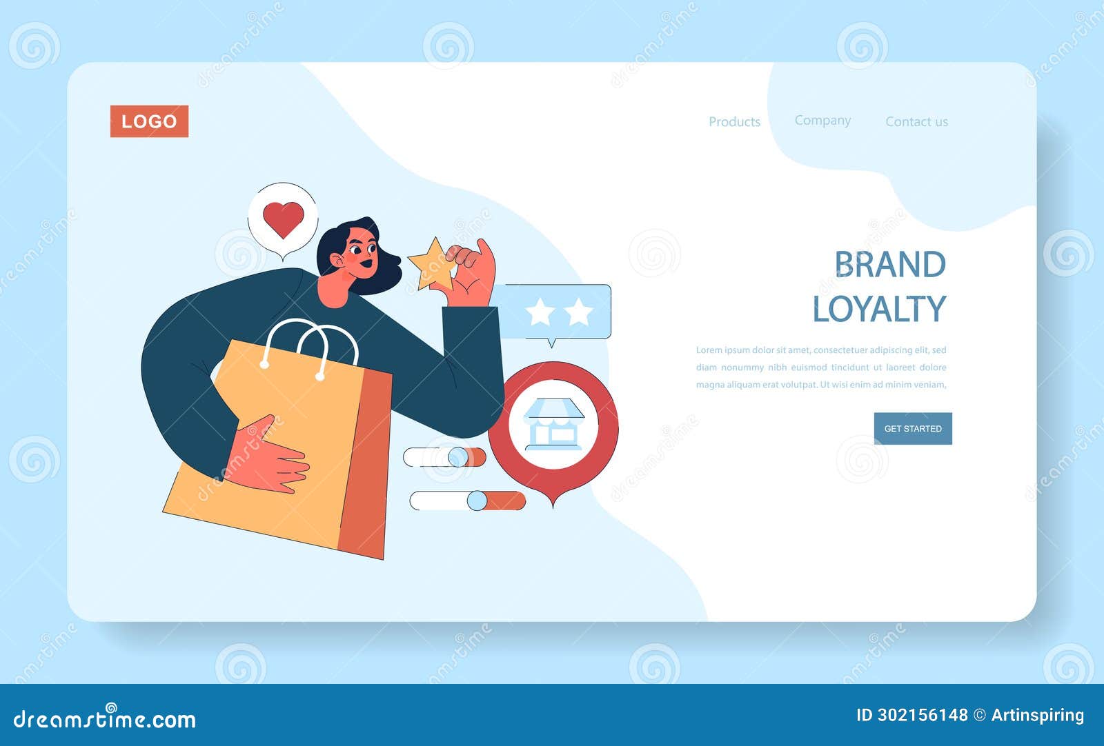 Consumer Behavior Web or Landing. Purchase Journey Stock Vector ...