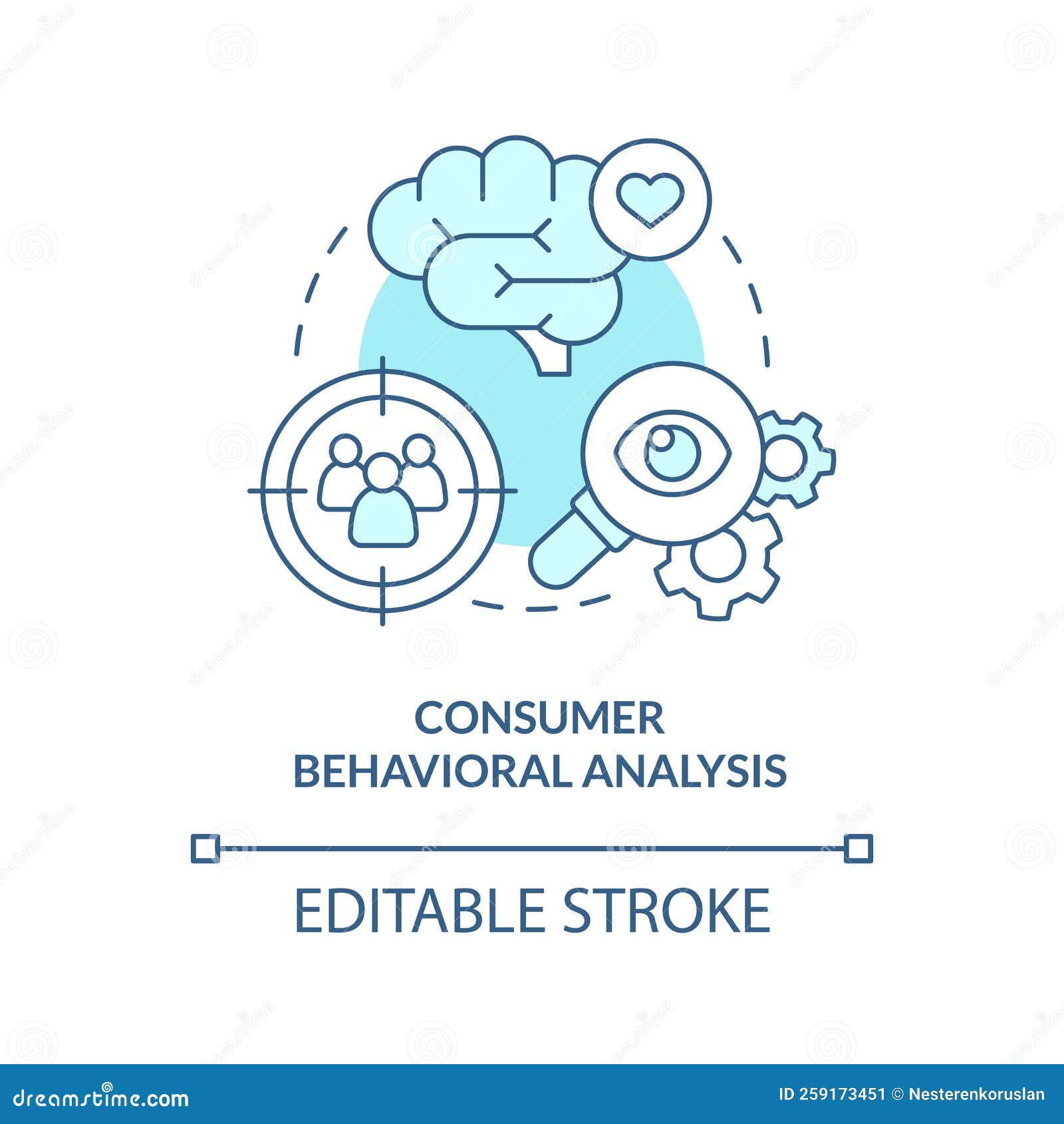 Behavioral Analysis Soft Blue Concept Icon Cartoon Vector ... Behavioral Analysis Soft Blue Concept Icon Cartoon Vector ...