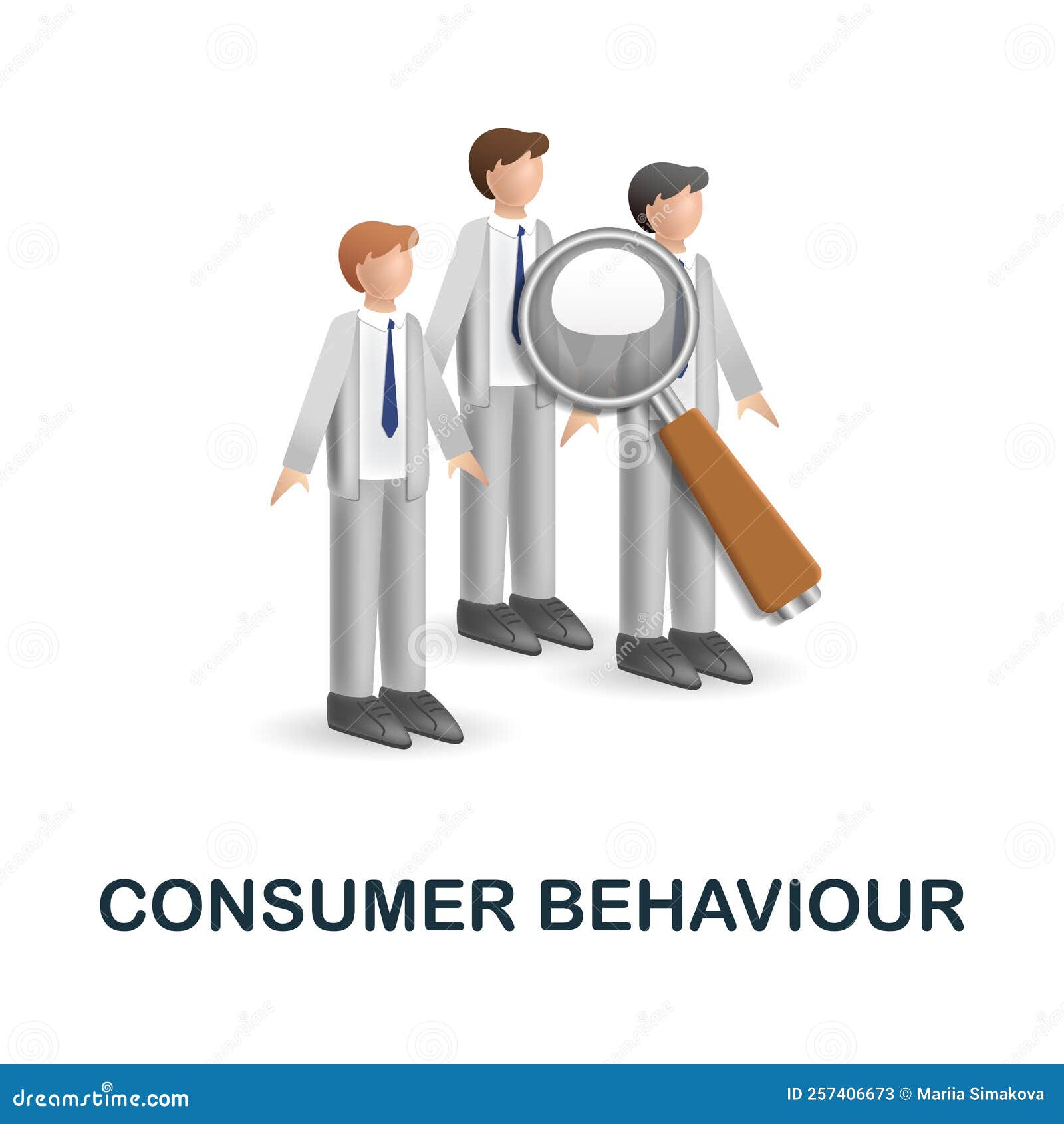 Consumer Behaviour Icon. 3d Illustration from Customer Relationship ...