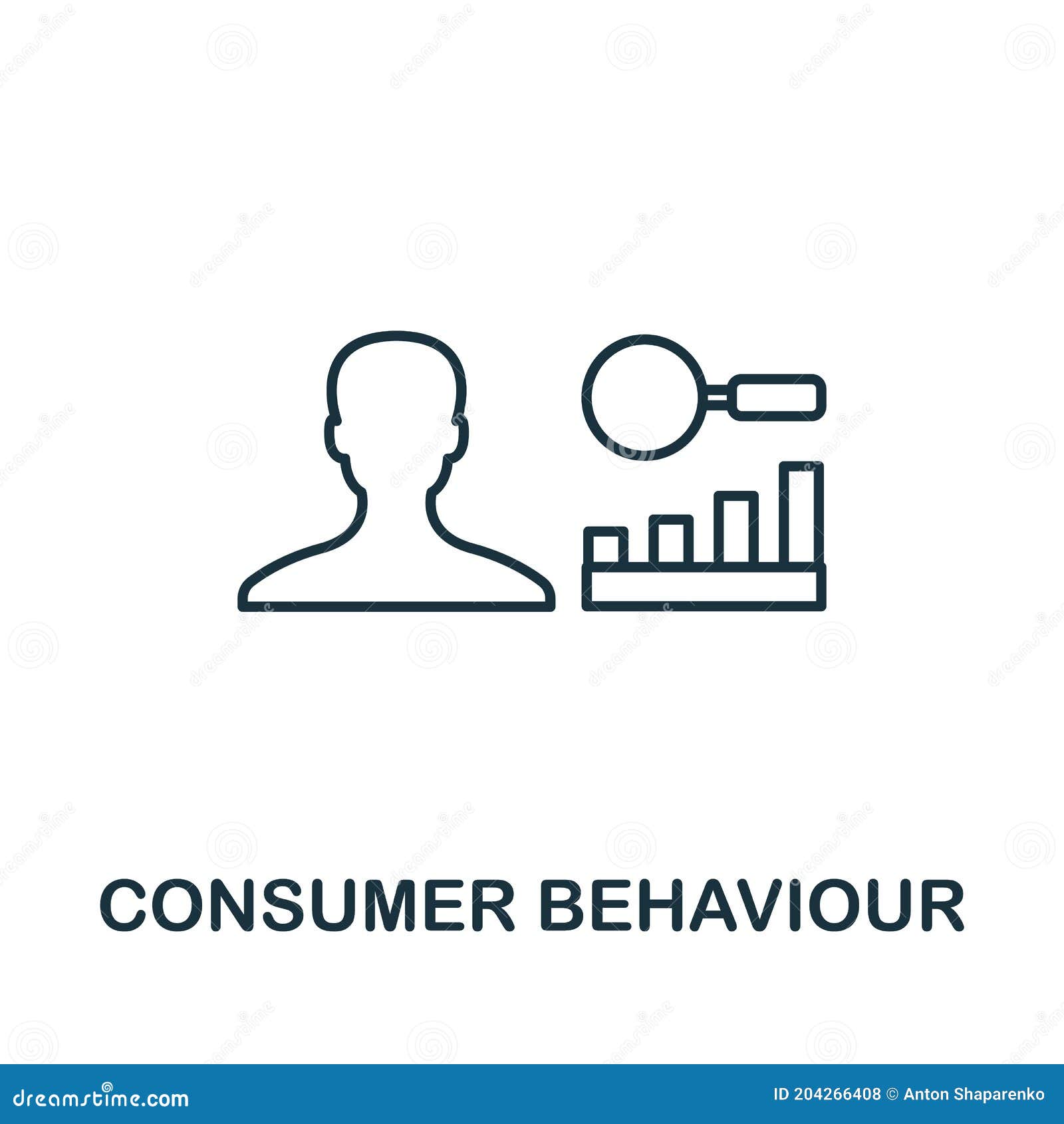Consumer Behaviour Icon, Black Vector Sign With Editable Strokes ...
