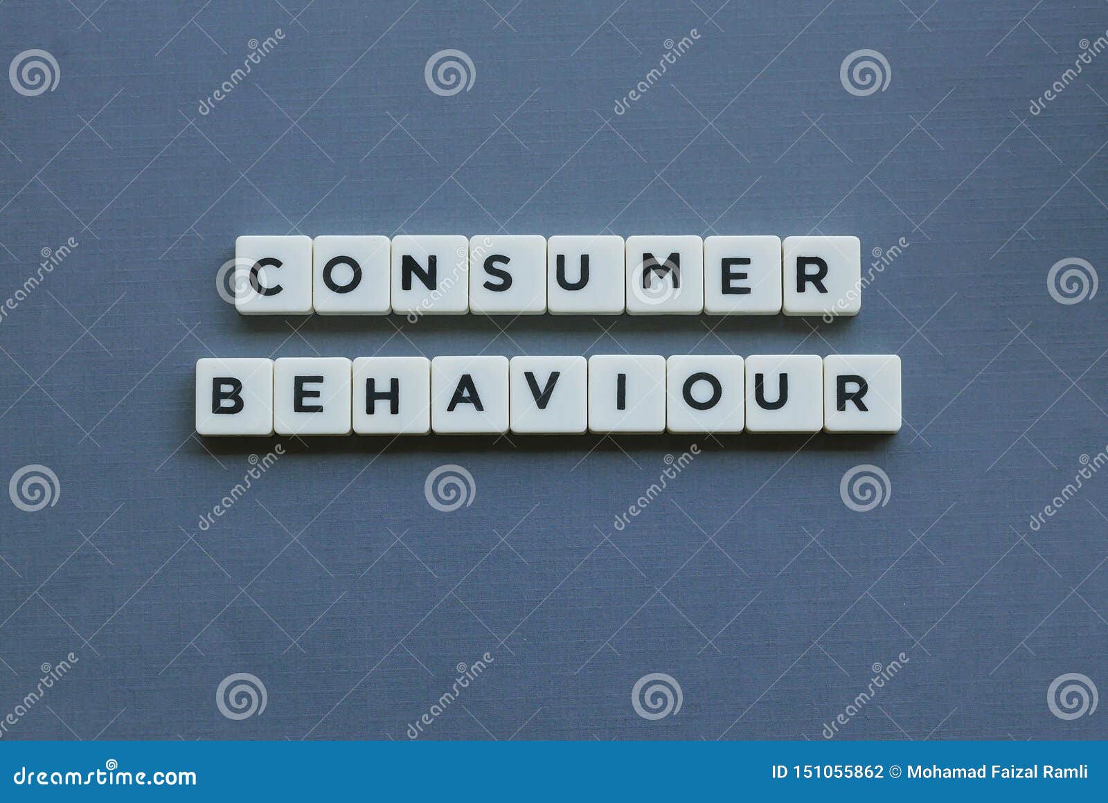 Consumer Behaviour Word Made of Square Letter Word on Grey Background ...