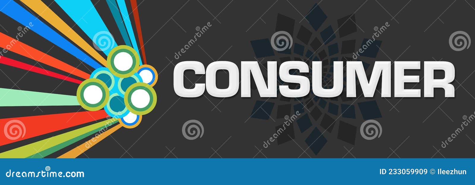Consumer Colorful Dark Background Stock Illustration - Illustration of ...