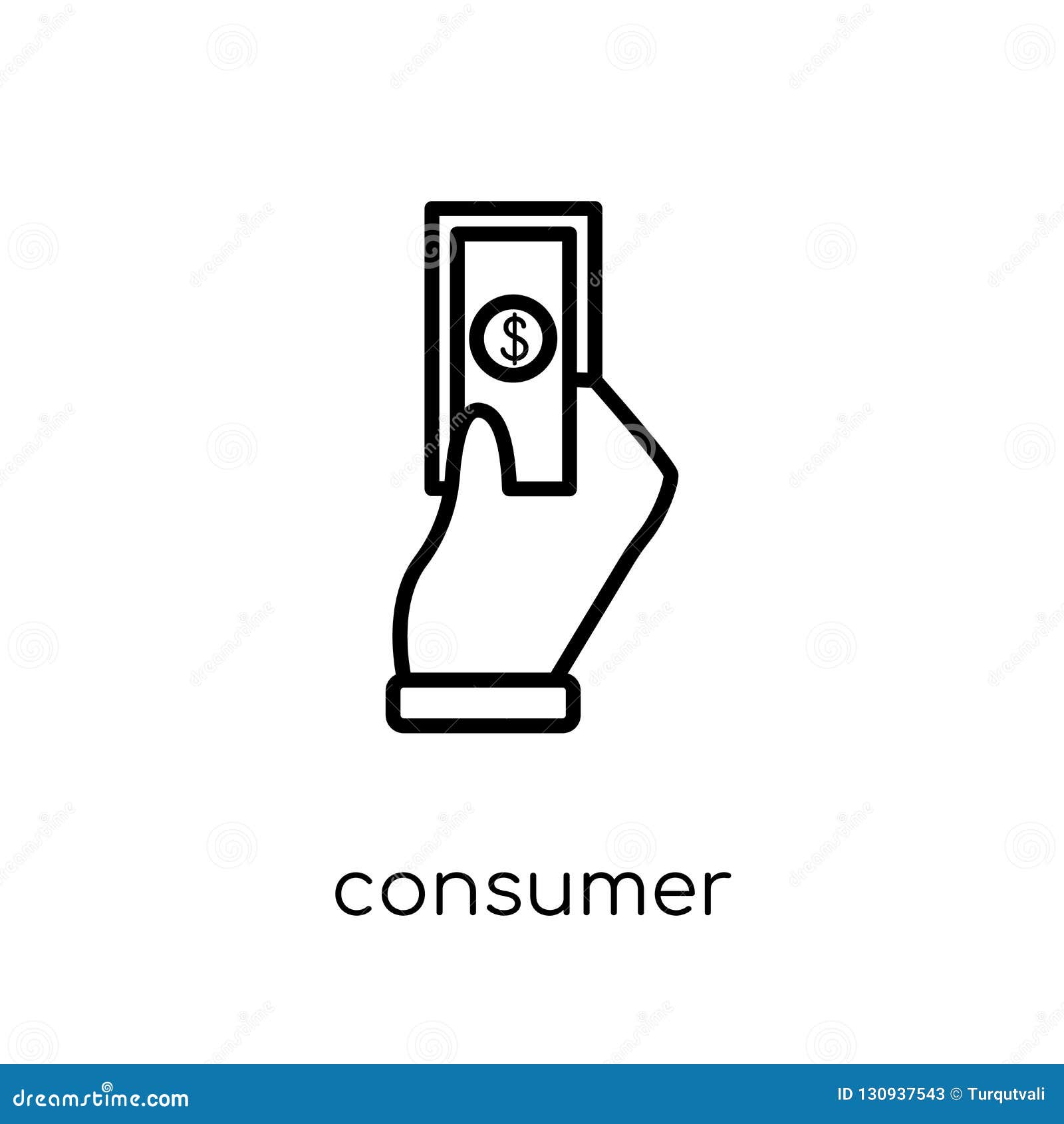 Consumer Confidence Icon. Trendy Modern Flat Linear Vector Consumer ...