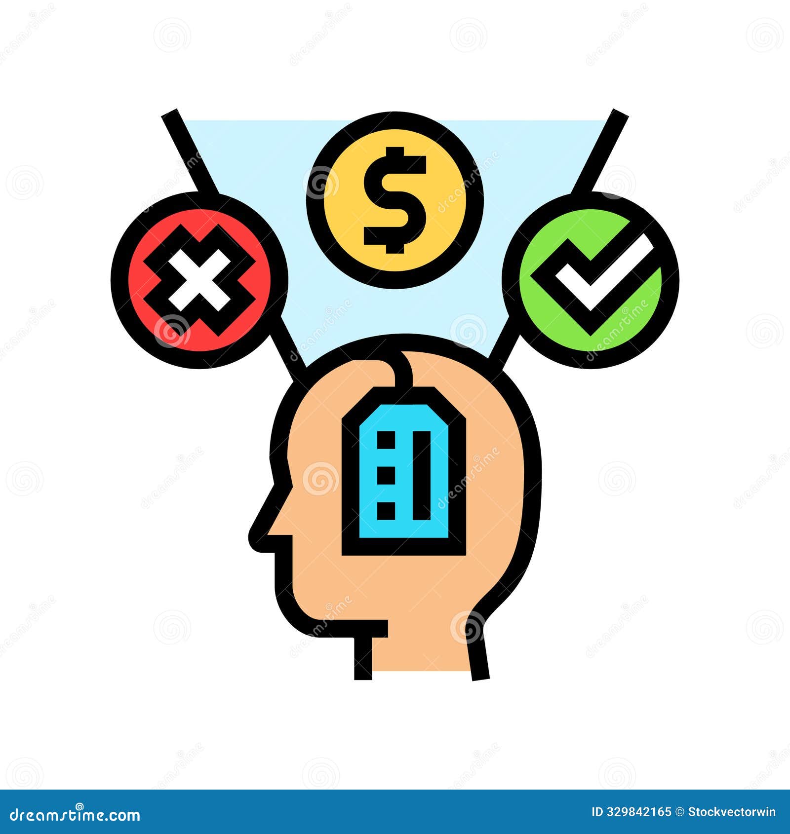 Consumer Decision Making Consumer Behavior Color Icon Vector ...