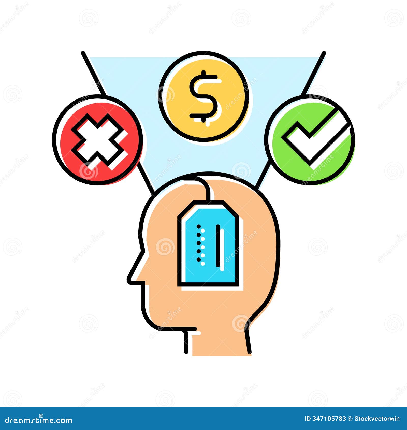 Consumer Decision Making Consumer Behavior Color Icon Vector ...