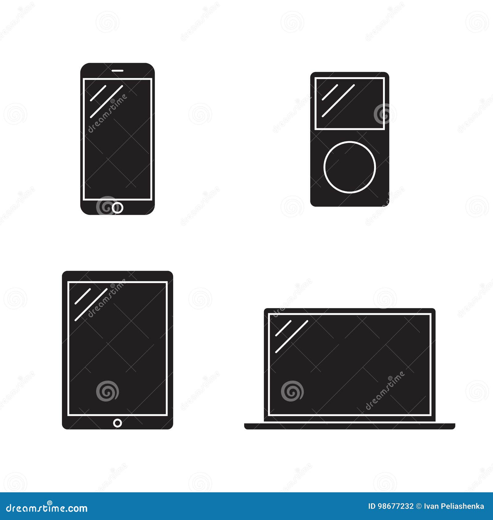 Consumer Electronics icons stock illustration. Illustration of phone ...