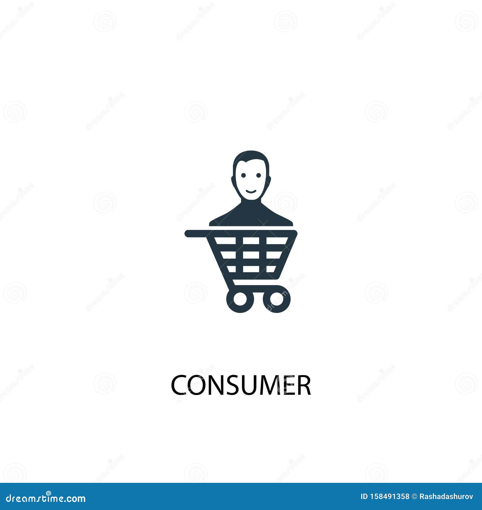 Consumer Icon Vector With Male Customer Person Profile Avatar Symbol ...