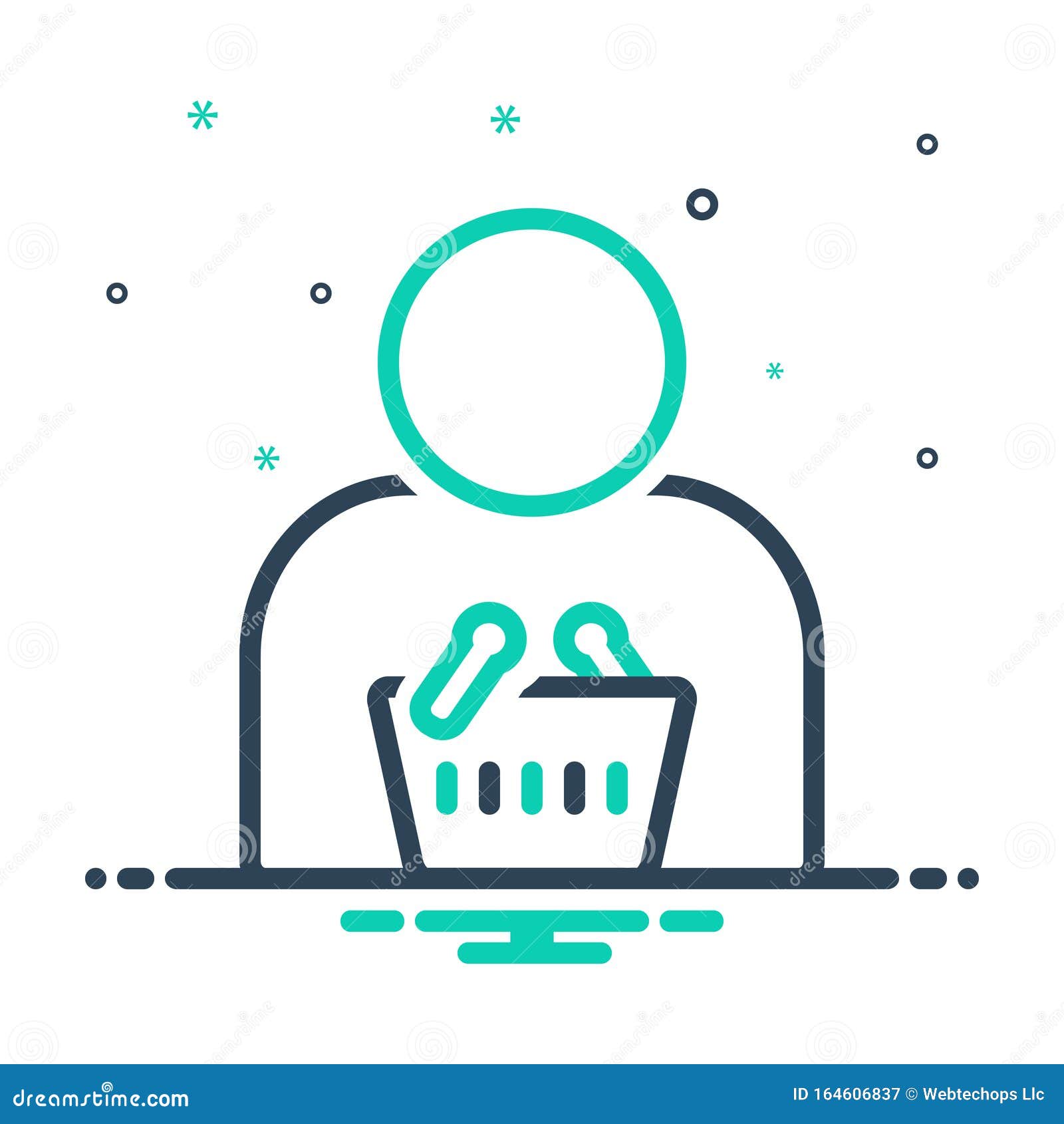 Mix Icon for Consumer, User and Purchaser Stock Illustration ...