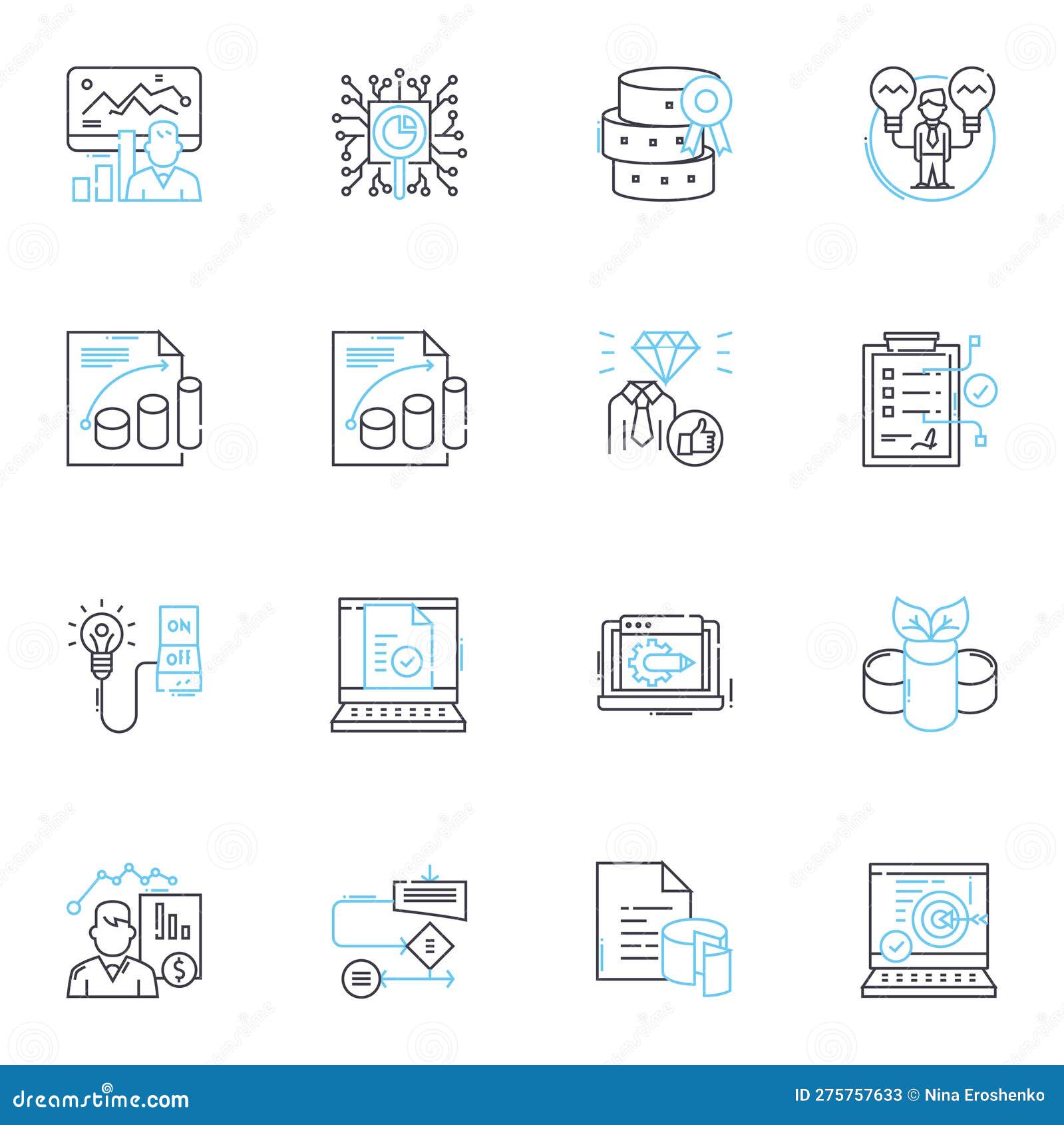 Consumer Insights Linear Icons Set. Preferences, Behavior, Attitudes ...