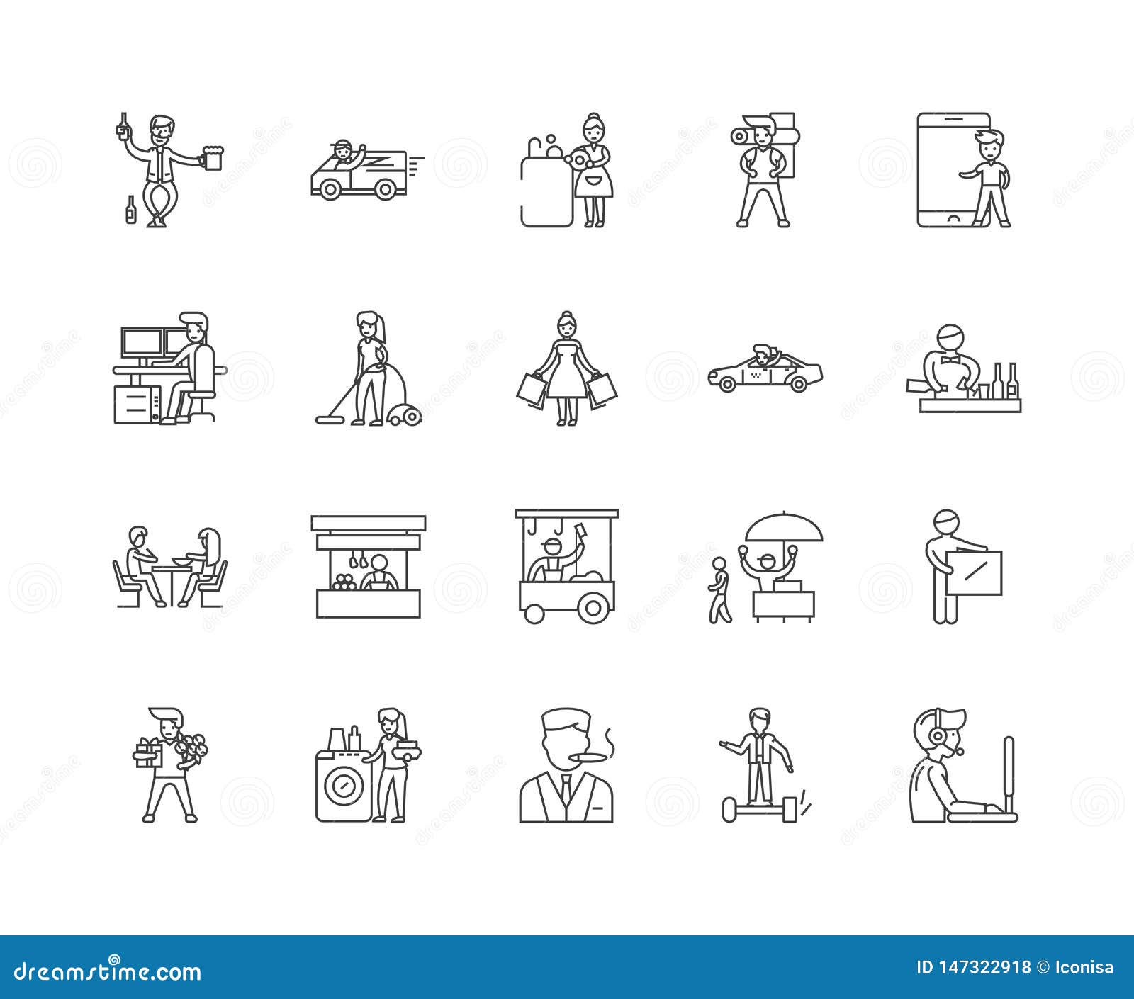 Consumer Line Icons, Signs, Vector Set, Outline Illustration Concept ...