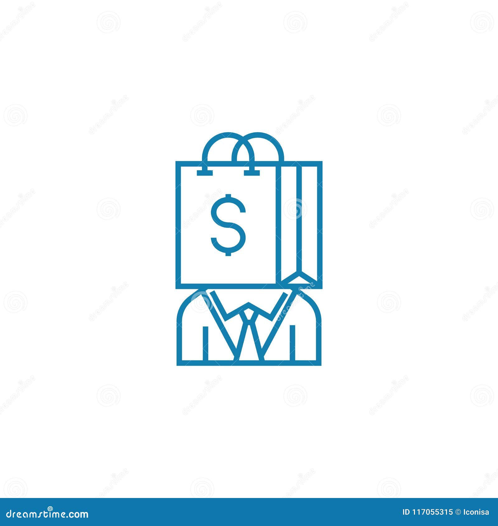 Consumer Linear Icon Concept. Consumer Line Vector Sign, Symbol ...