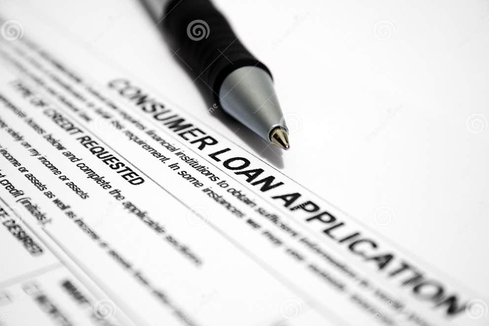 Consumer loan application stock image. Image of finances - 14177235