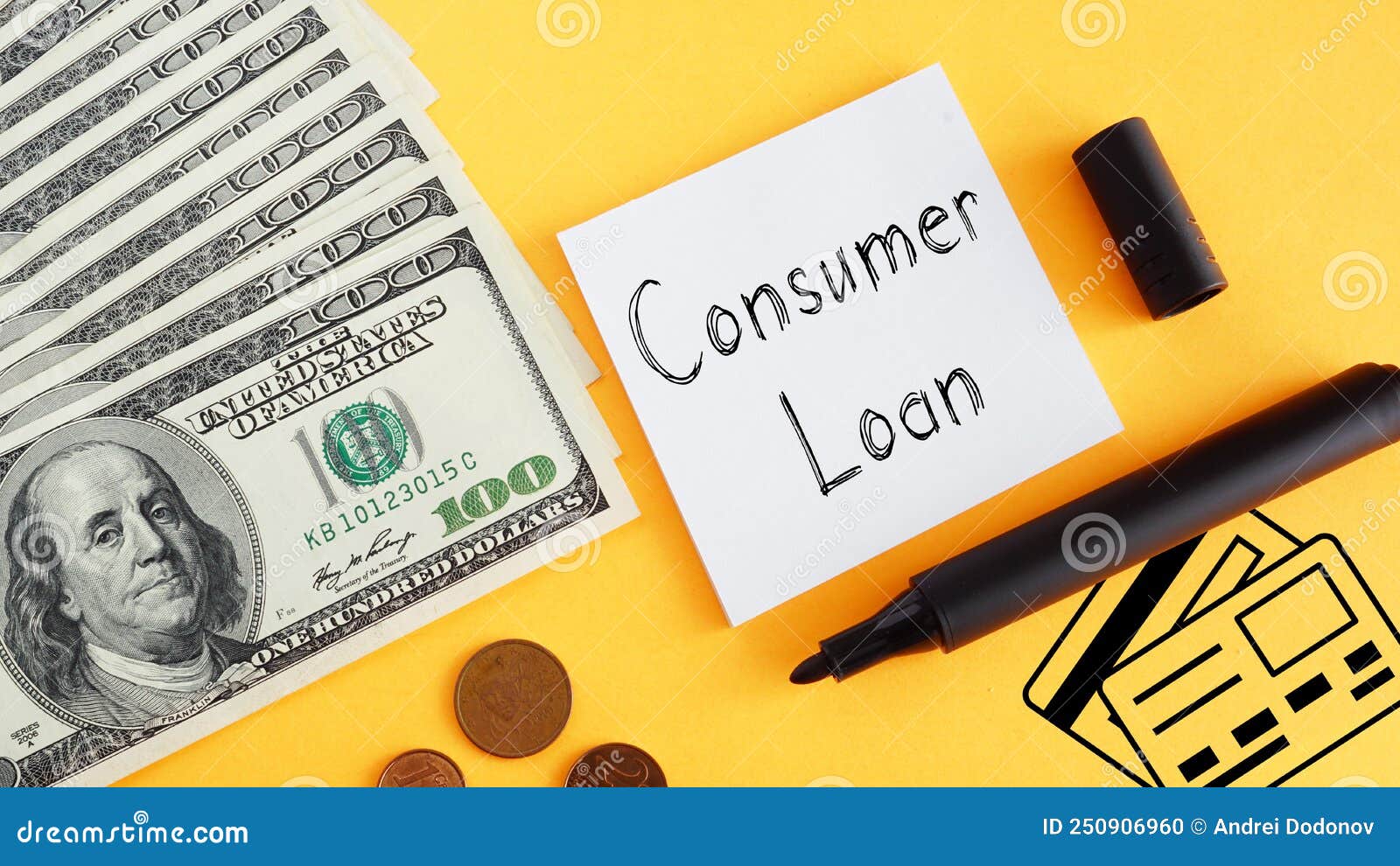 Consumer Loan is Shown Using the Text Stock Photo - Image of shop ...