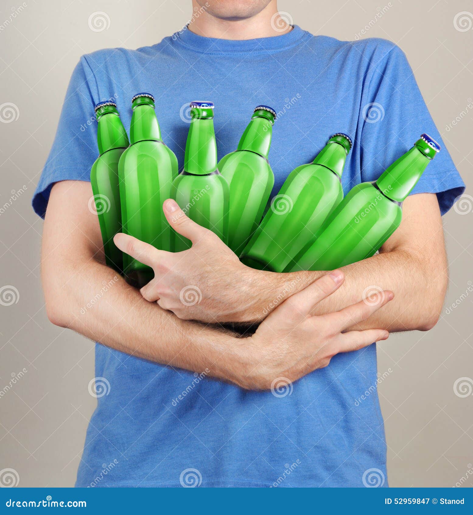 Consumer with a Lot of Bottles of Beer Stock Image - Image of bottle ...
